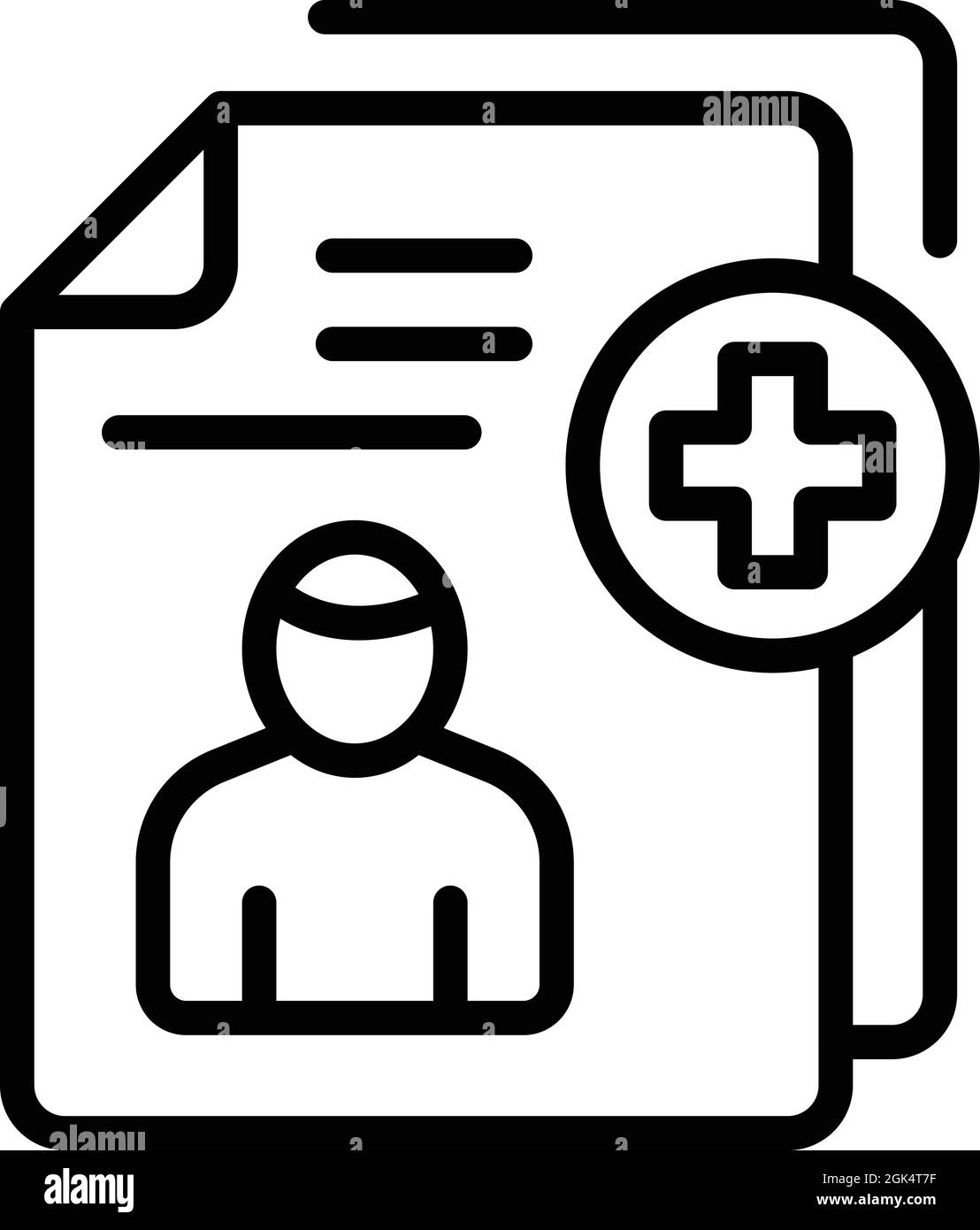 New client icon outline vector. Add customer. Consumer introduction ...