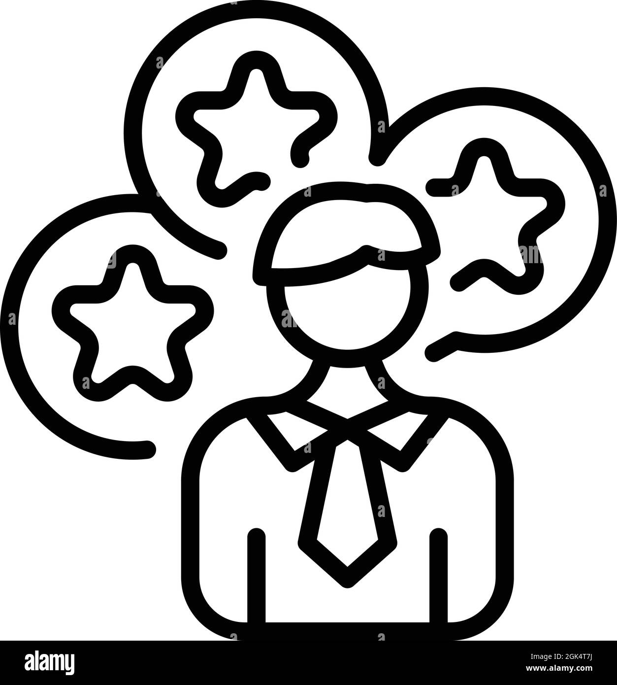 Customer satisfaction icon outline vector. Online review. Loyalty ...