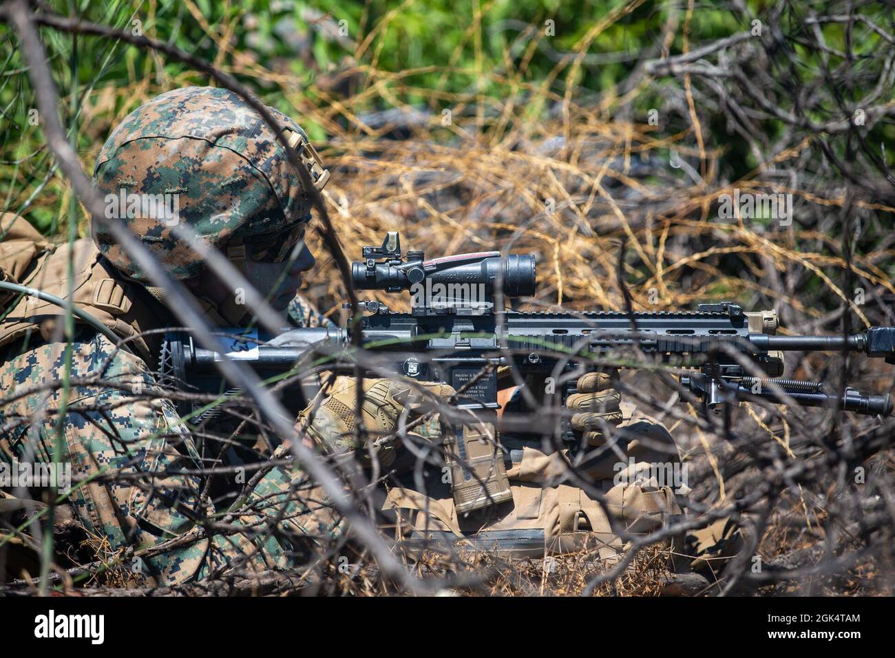 U.S. Marine Lance Cpl. Oscar Gonzalez, an assaultman with 1st Battalion ...