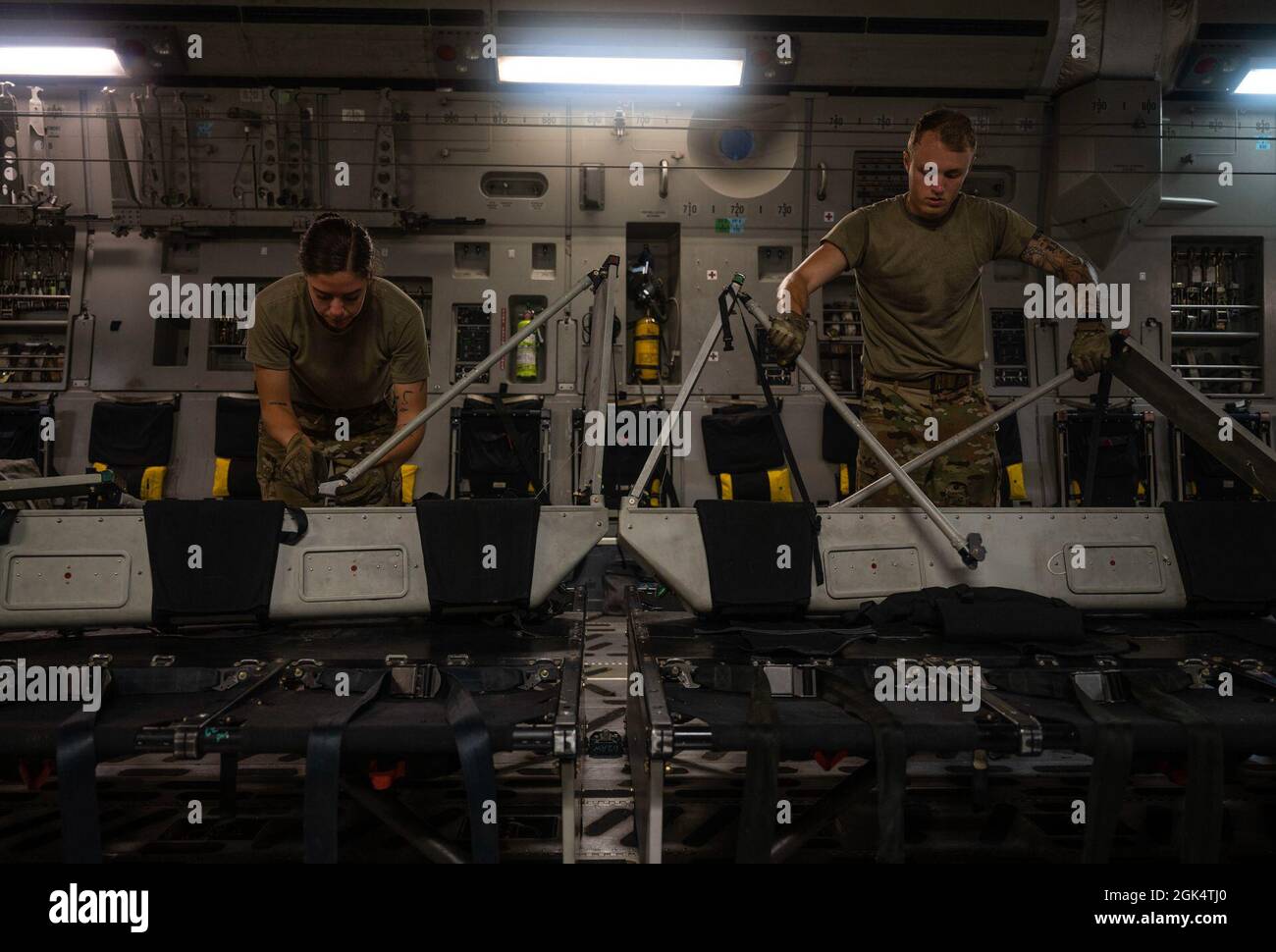 U.S. Air Force Senior Airman Kathleen Cook, left, and U.S. Air Force ...