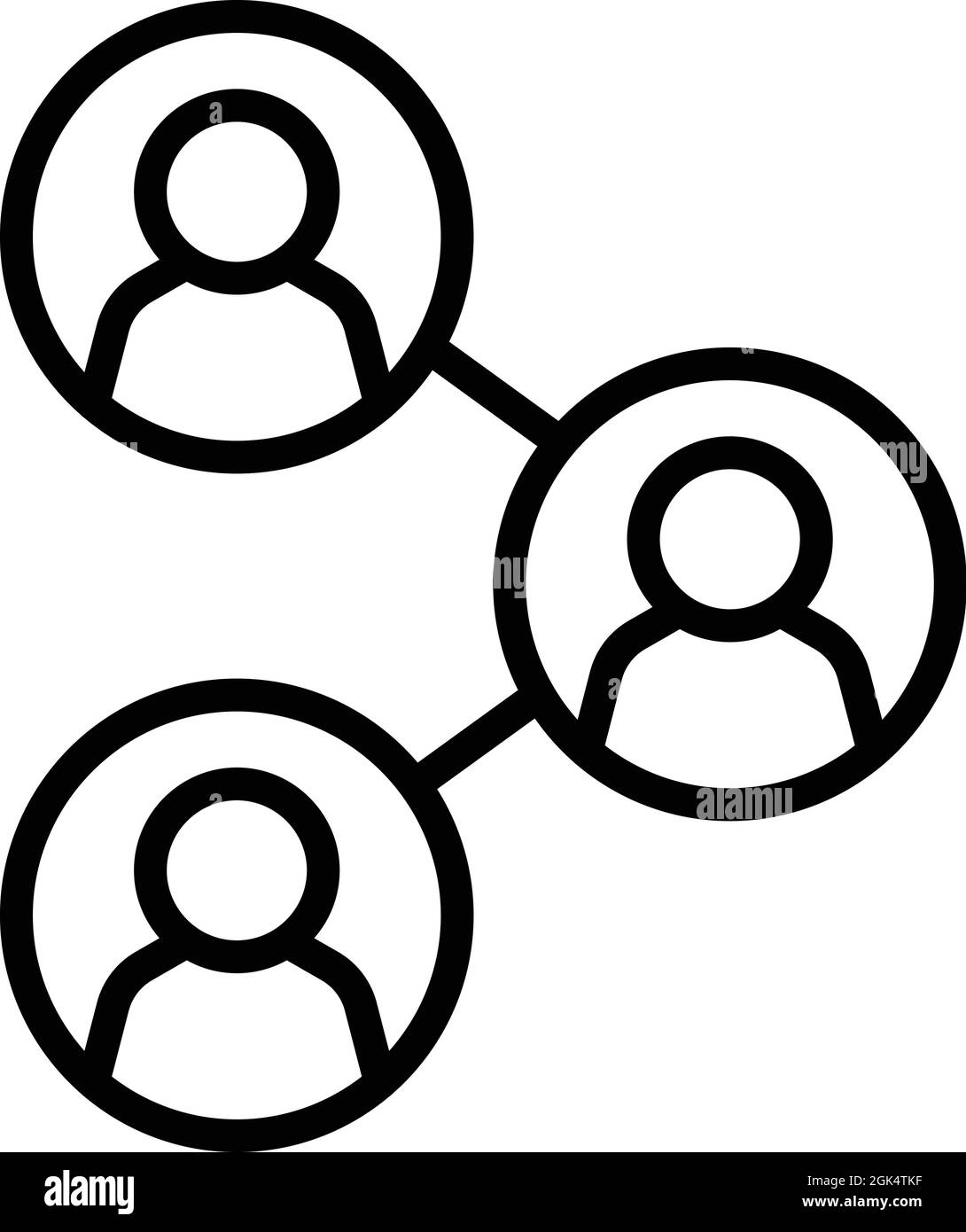 Customer network icon outline vector. Client market. Business strategy ...