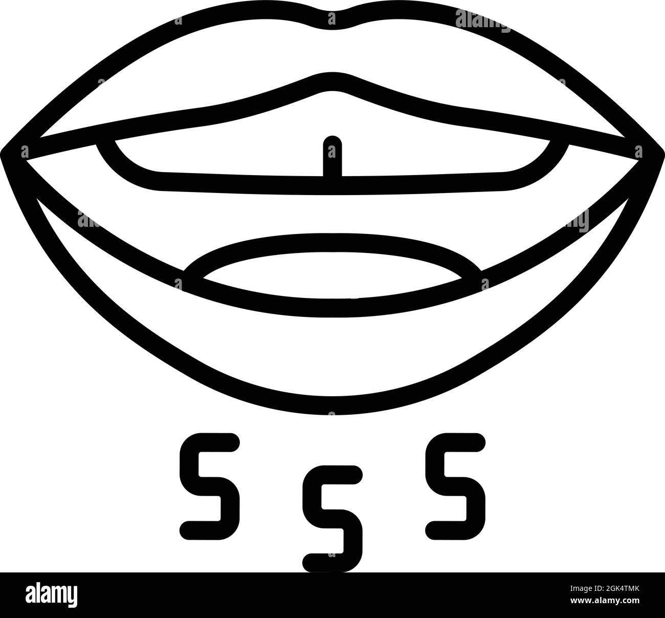 Mouth letters icon outline vector. Speech therapy. Speaking letter ...