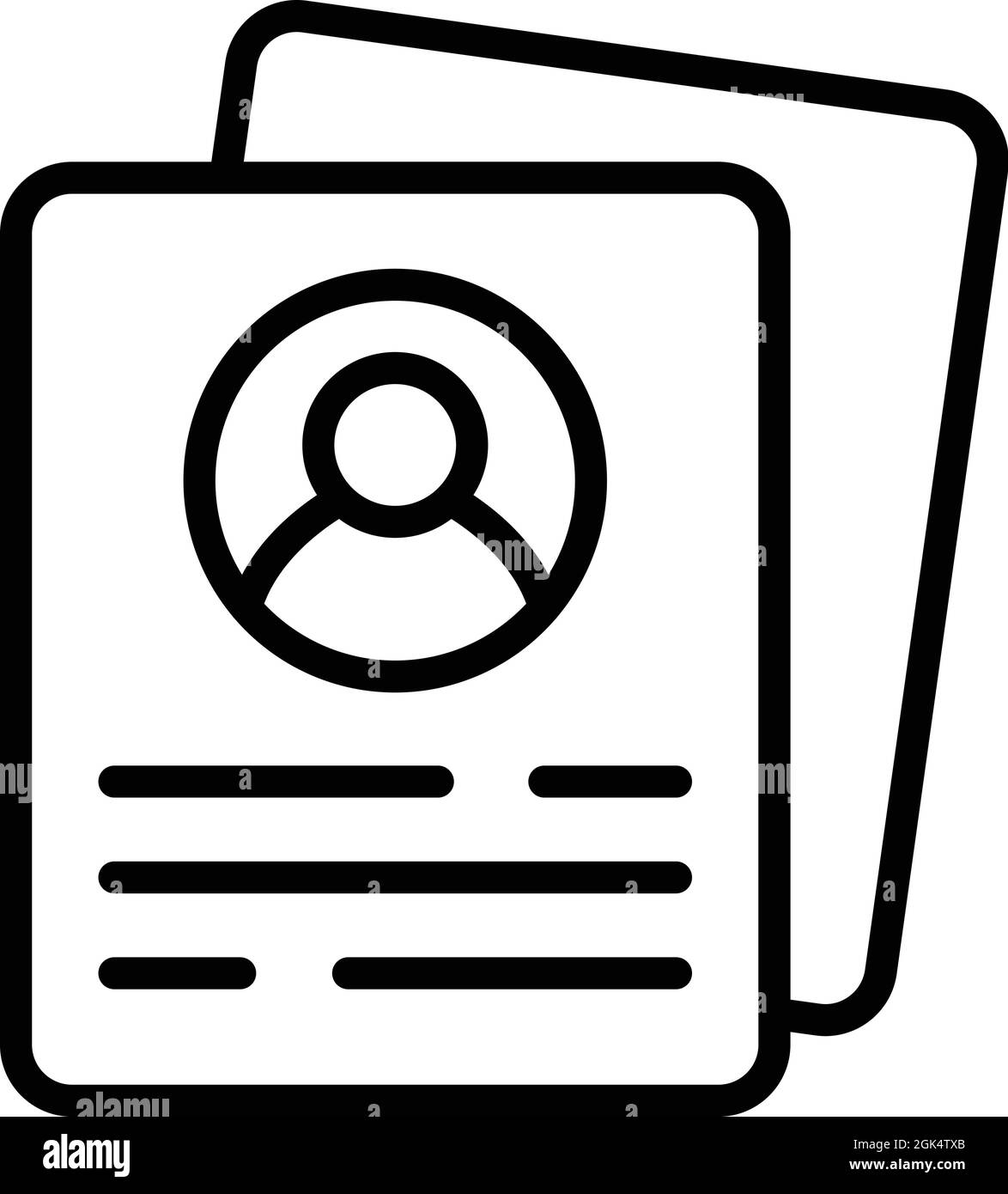 Customer data icon outline vector. Client profile. Account information ...