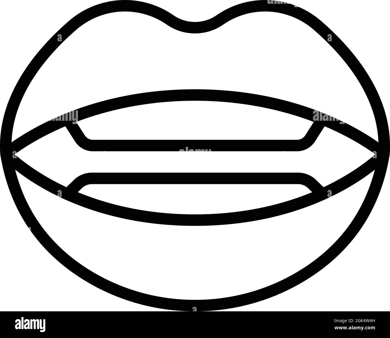 Teeth articulation icon outline vector. Mouth tongue. Speech therapy ...