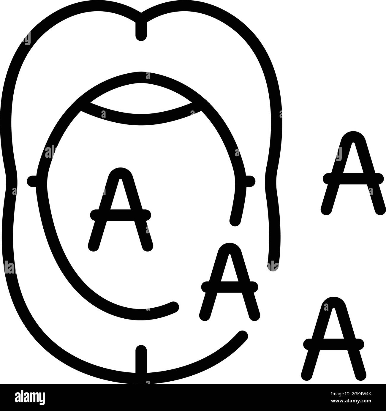 Talking mouth icon outline vector. Human speech. Language diction Stock ...