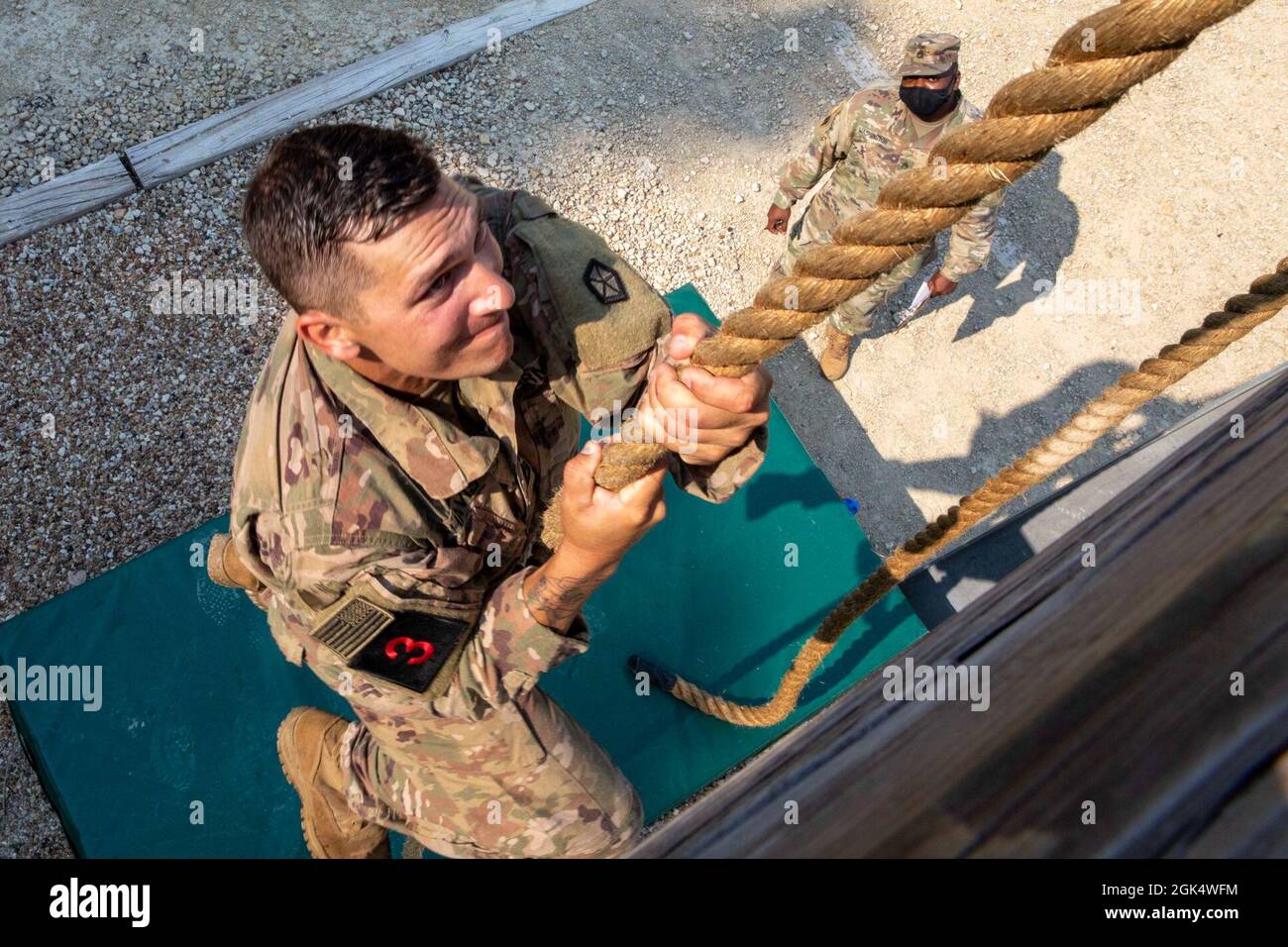 Sgt. First Class Justin Chavis, a noncommissioned officer assigned to V ...