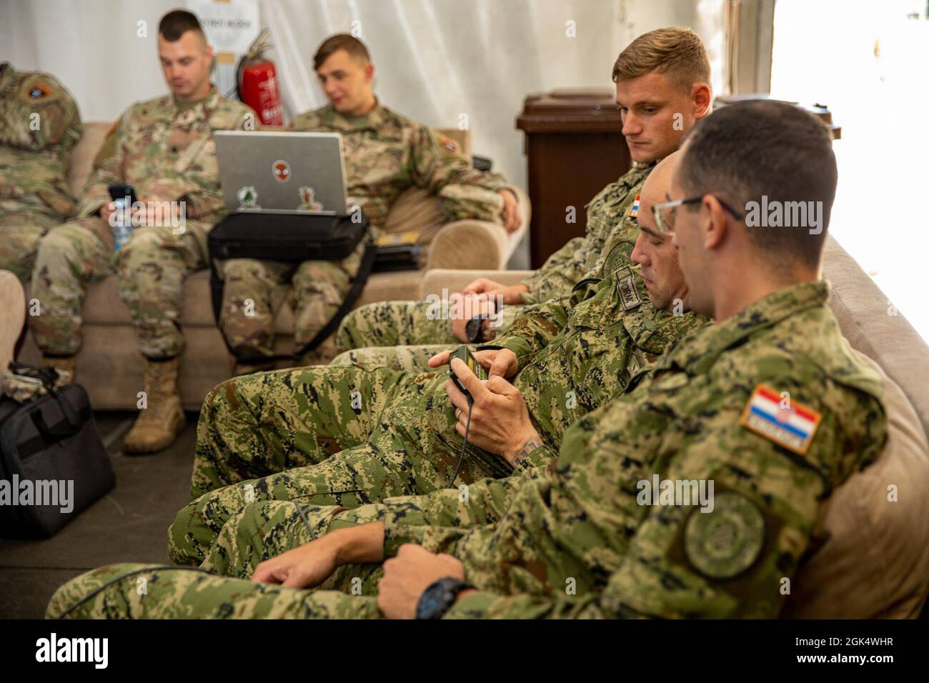 Croatia Land Forces soldiers learn how to operate a component of the AN ...