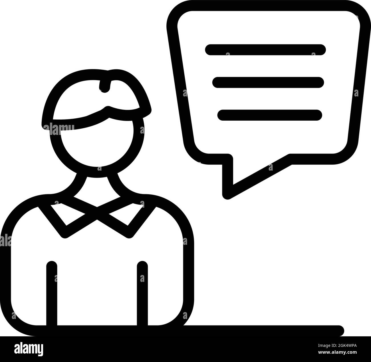 Customer comment icon outline vector. Online review. Feedback forum ...