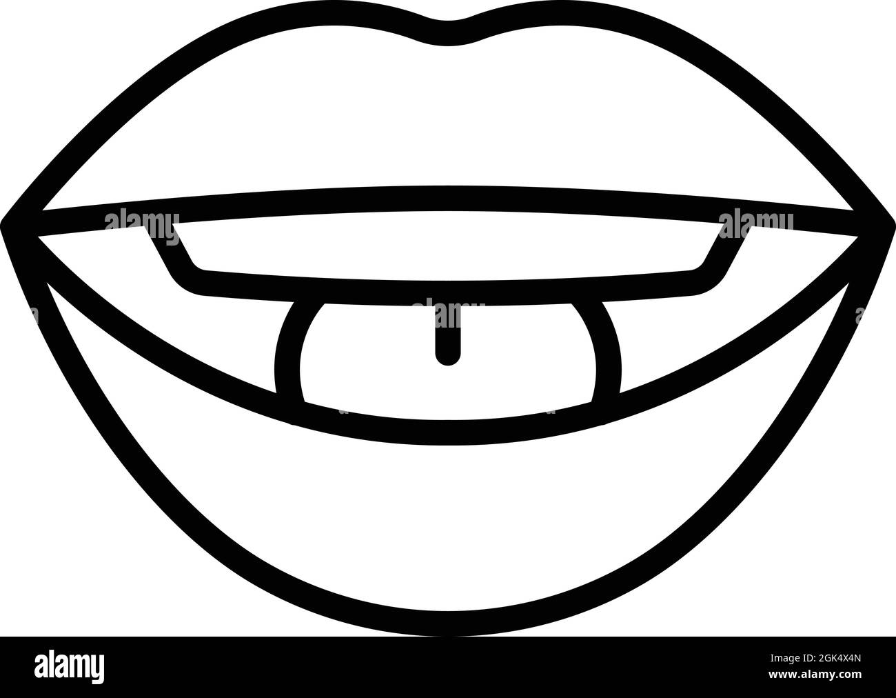 Practice articulation icon outline vector. Mouth animation. Language ...