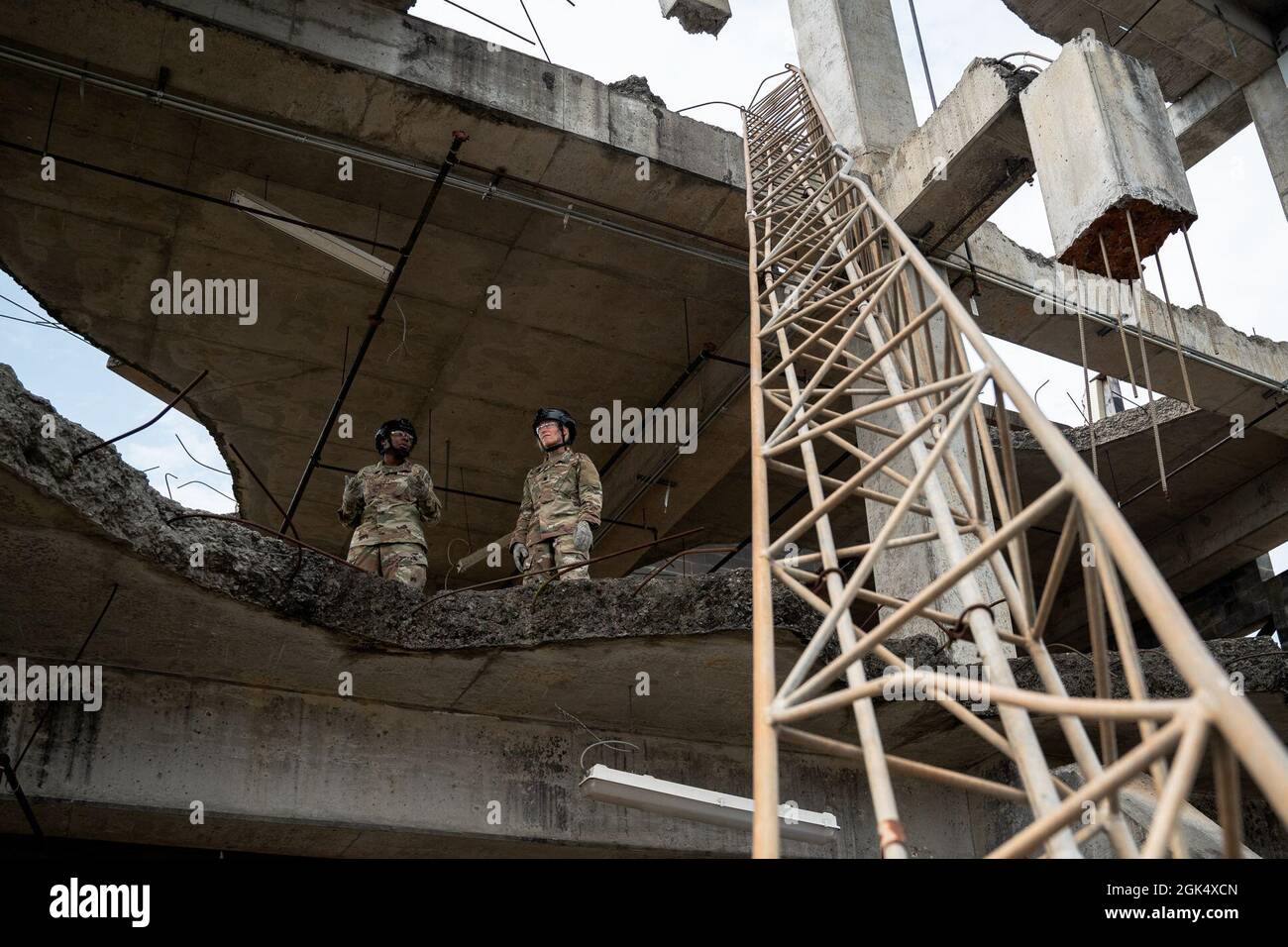 Capt. Latrik Jackson (left) and Maj. Allison Proctor, 139th Medical ...