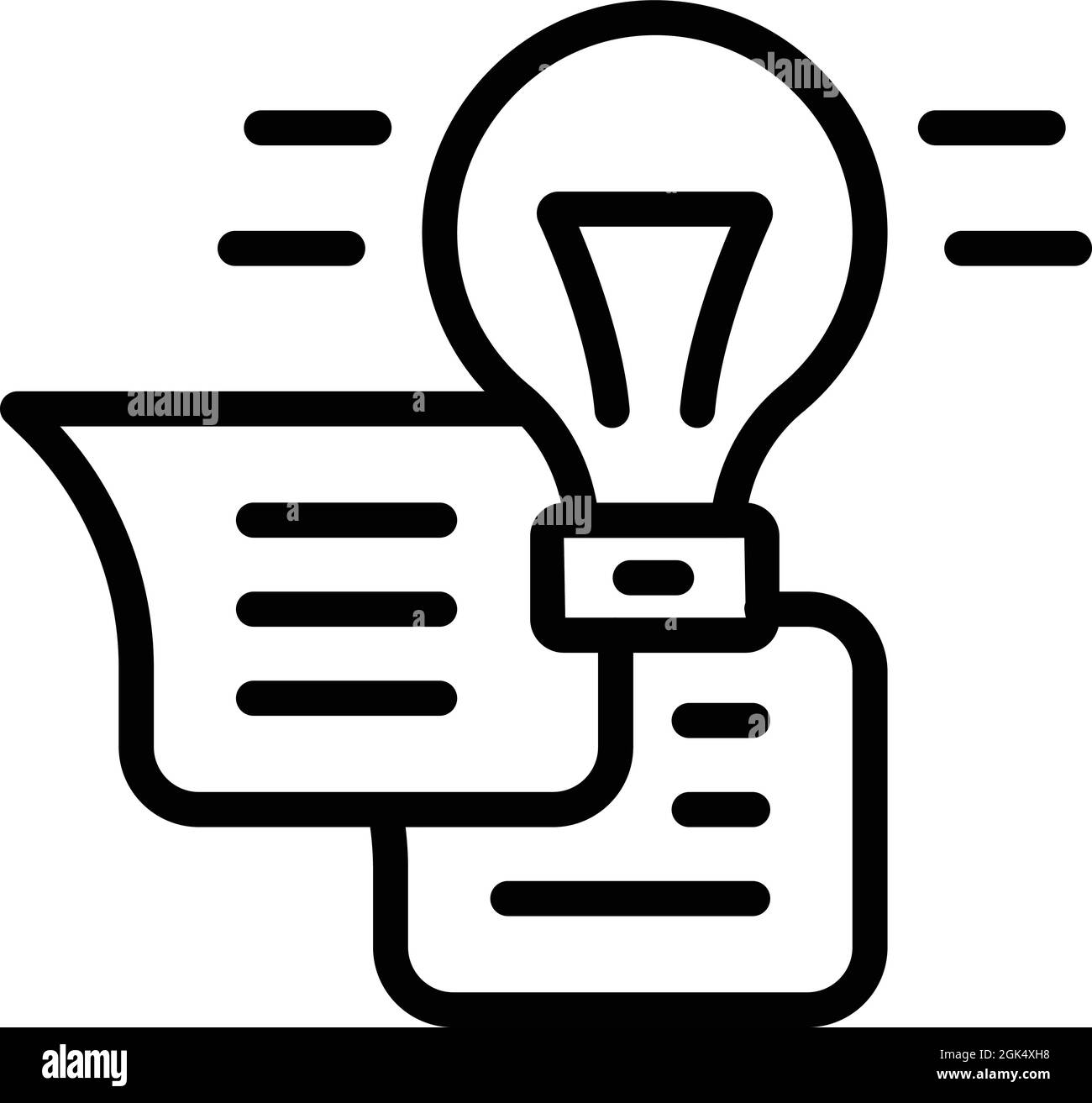 Creative bulb solution icon outline vector. Light idea. Power lightbulb ...