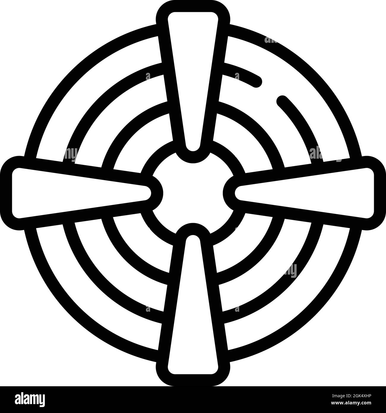 Cognitive focus icon outline vector. Human development. Brain sensory ...