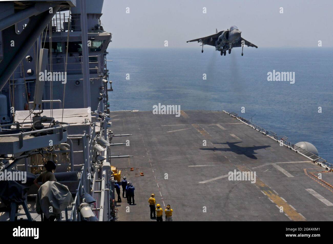 210802-N-WP865-1004 ARABIAN GULF (Aug. 2, 2021) An AV-8B Harrier ...