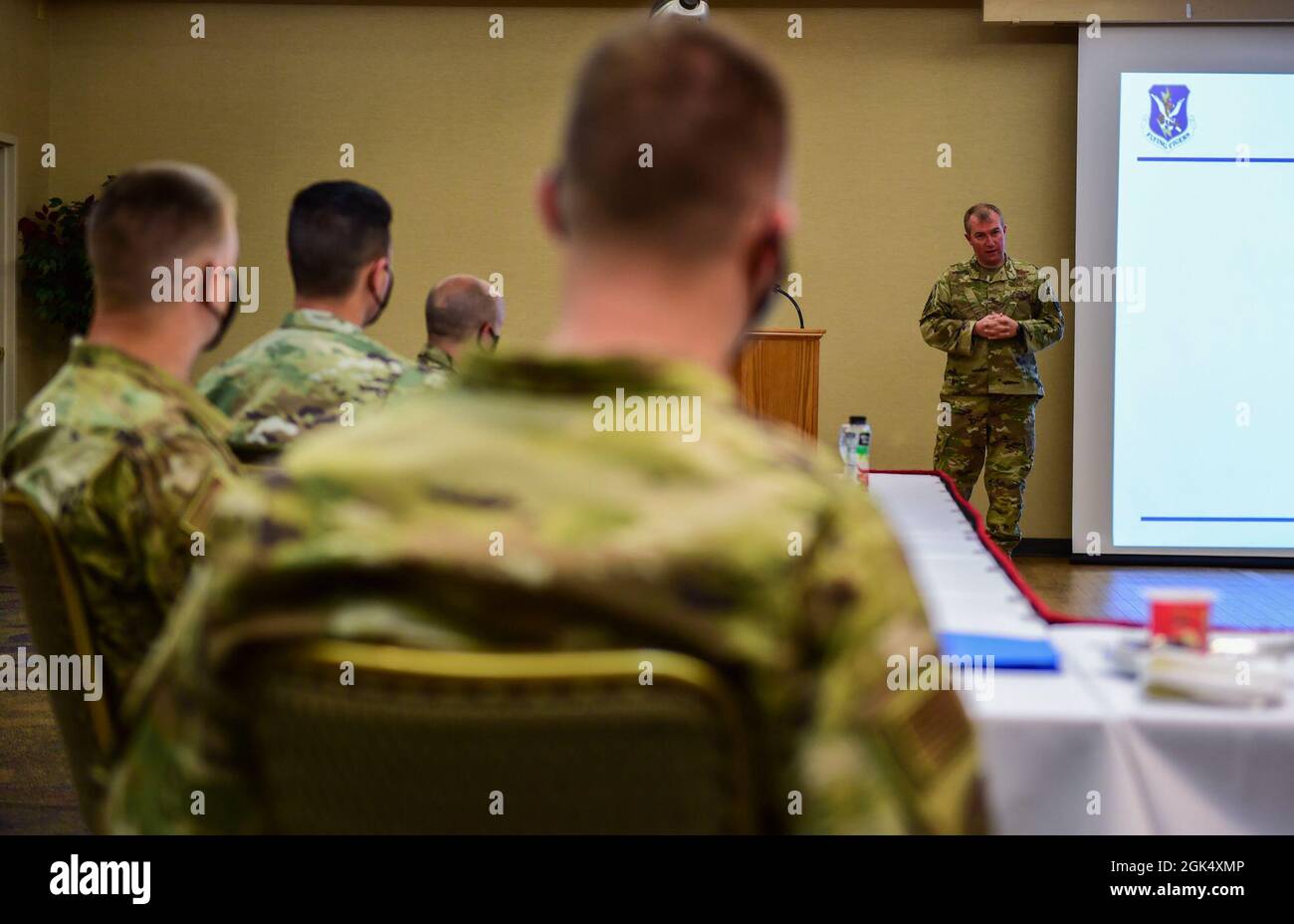 U.S. Air Force Col. Ryan Hayde, 23rd Wing vice commander, gives insight ...