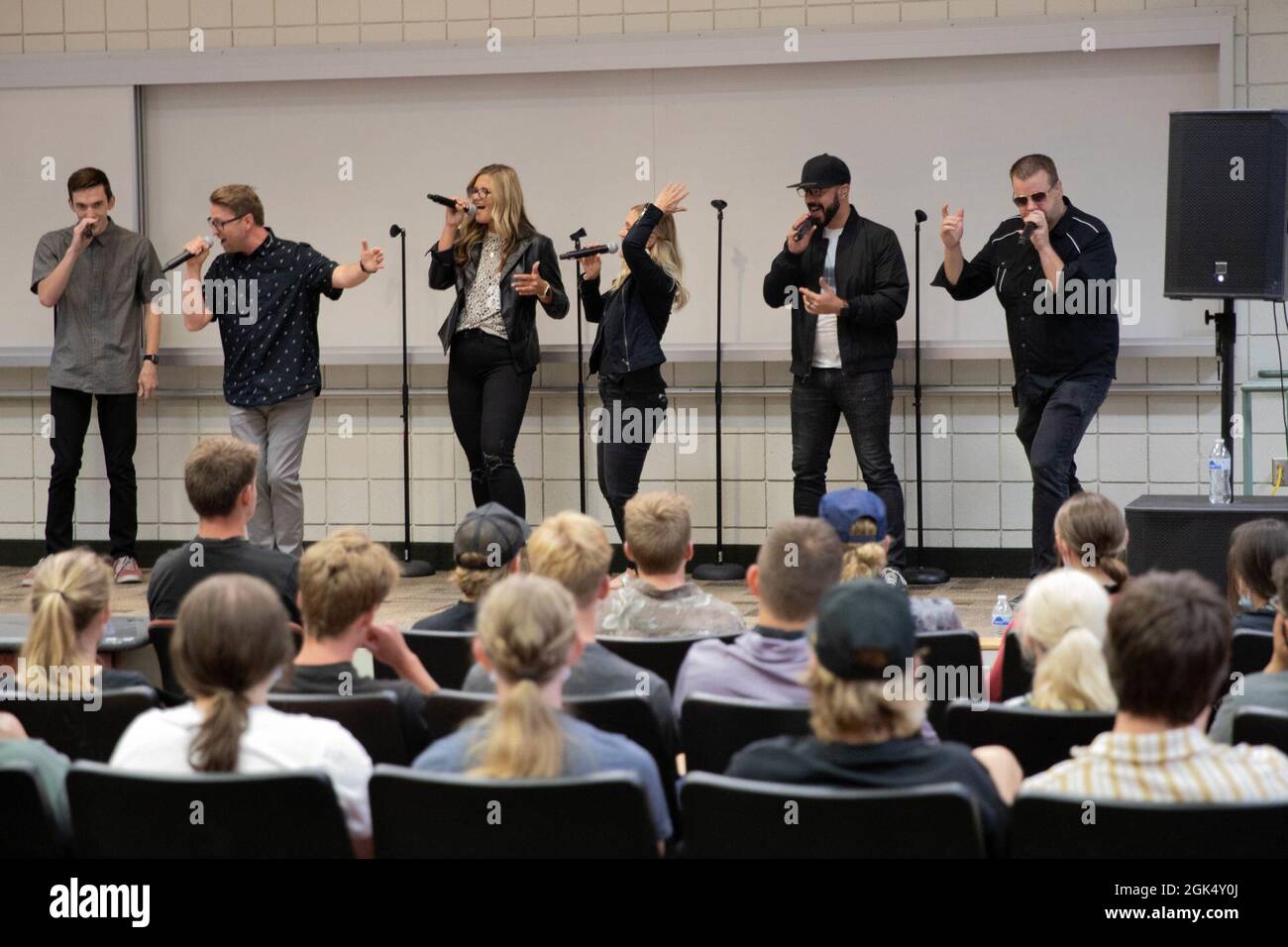 Freedom Academy delegates listen to a capella group Vocalocity perform ...