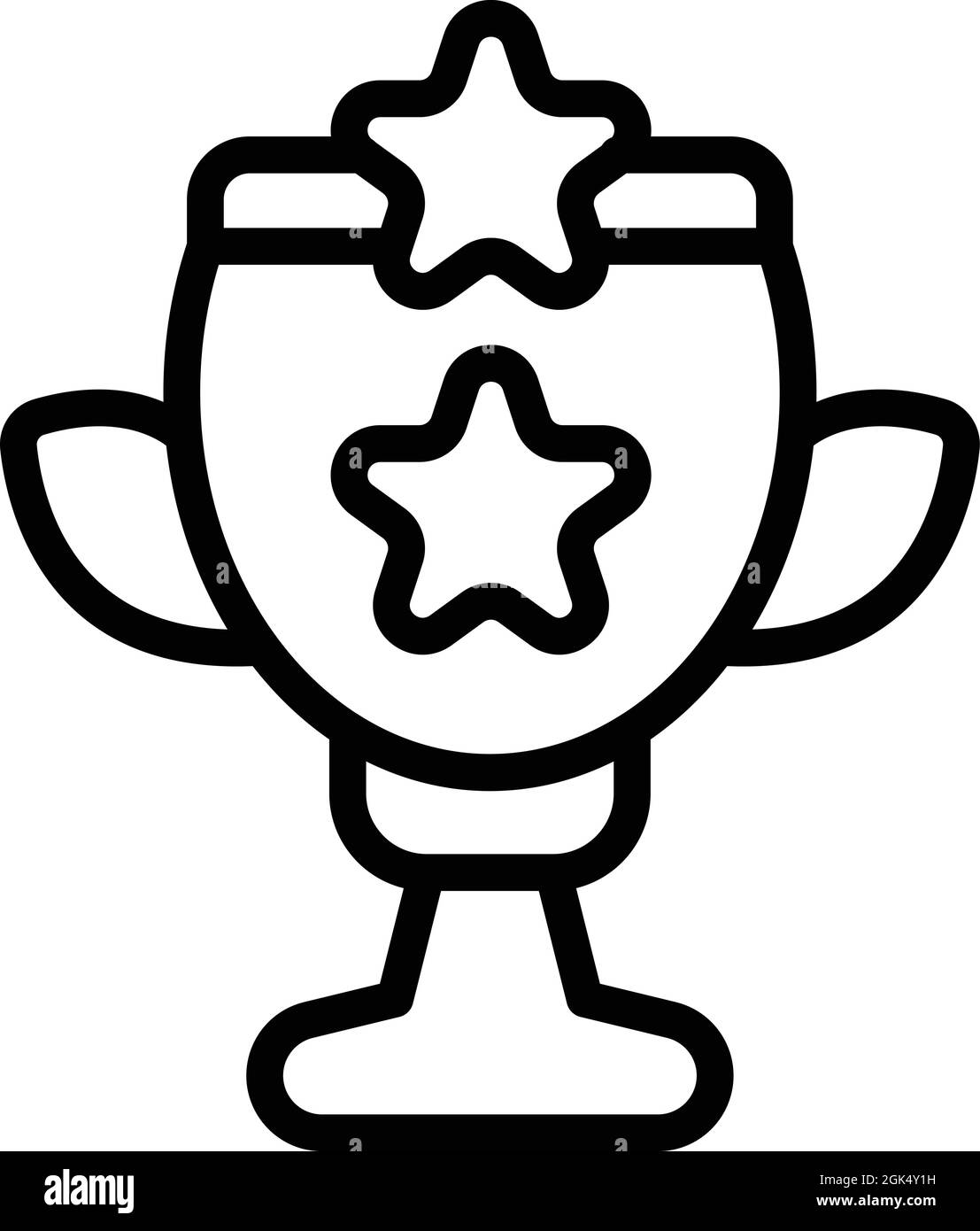 Winner trophy icon outline vector. Award cup. Victory prize Stock ...