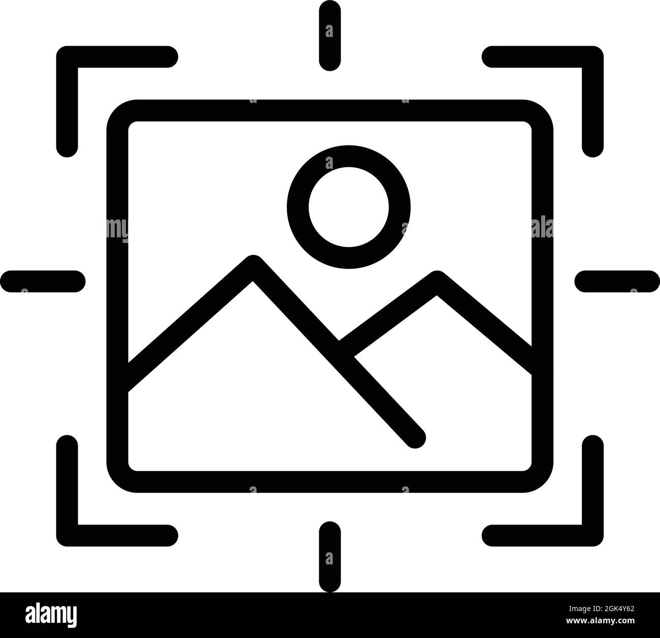 Photo focus icon outline vector. Camera target. Shoot frame Stock ...