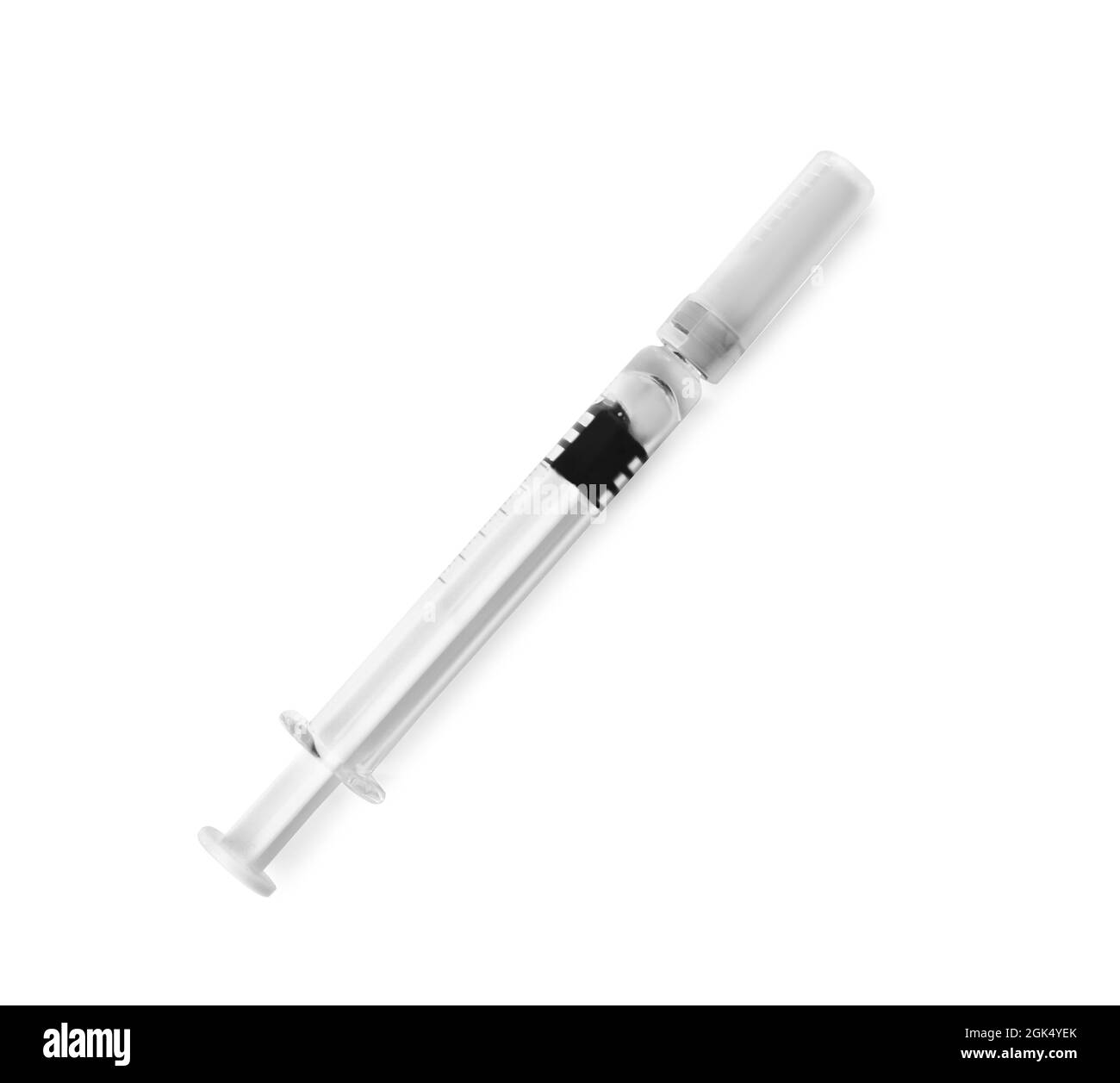 Medical syringe for injection on white background Stock Photo - Alamy
