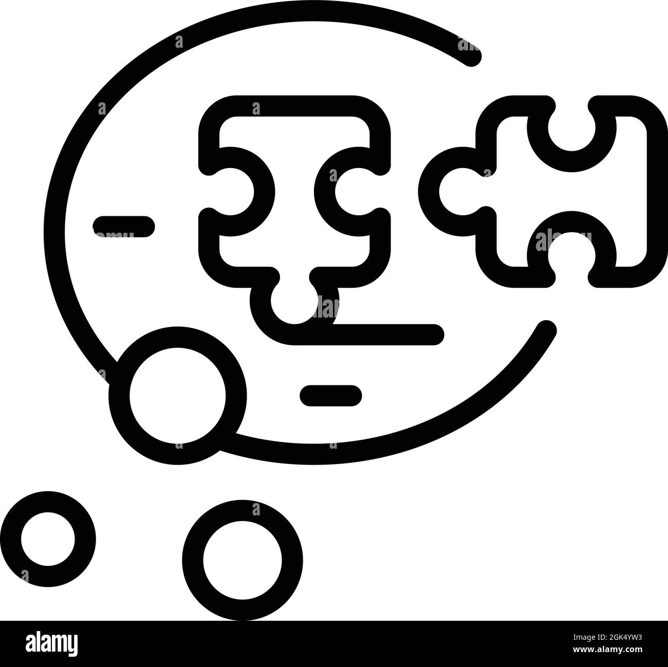 Puzzle solution icon outline vector. Business piece. Teamwork challenge ...