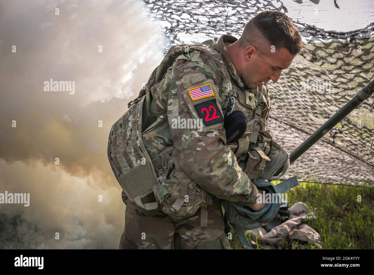 U.S. Army Private 1st Class Todd Schaffer, Jr., a Soldier assigned to ...
