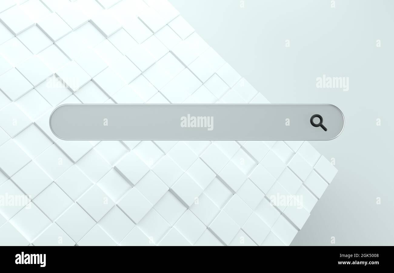 3D Search bar with modern background Stock Photo - Alamy