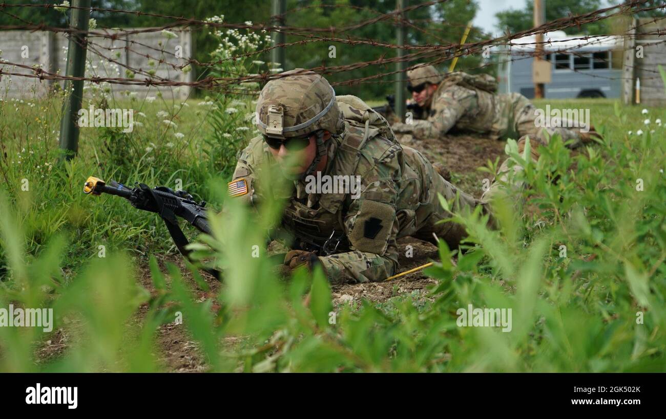 A Soldier from 1st Battalion, 109th Infantry Regiment, 2nd Infantry ...