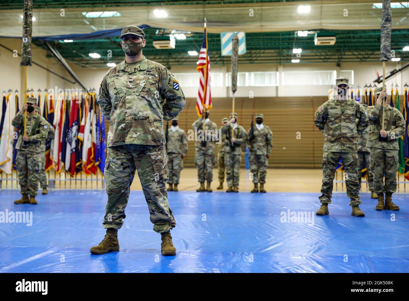 The commander of 1st armored brigade combat team hi-res stock ...