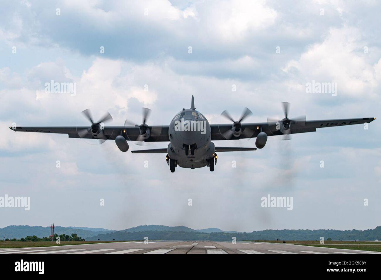 The last 130th Airlift Wing C-130H3 mission takes off from McLaughlin ...