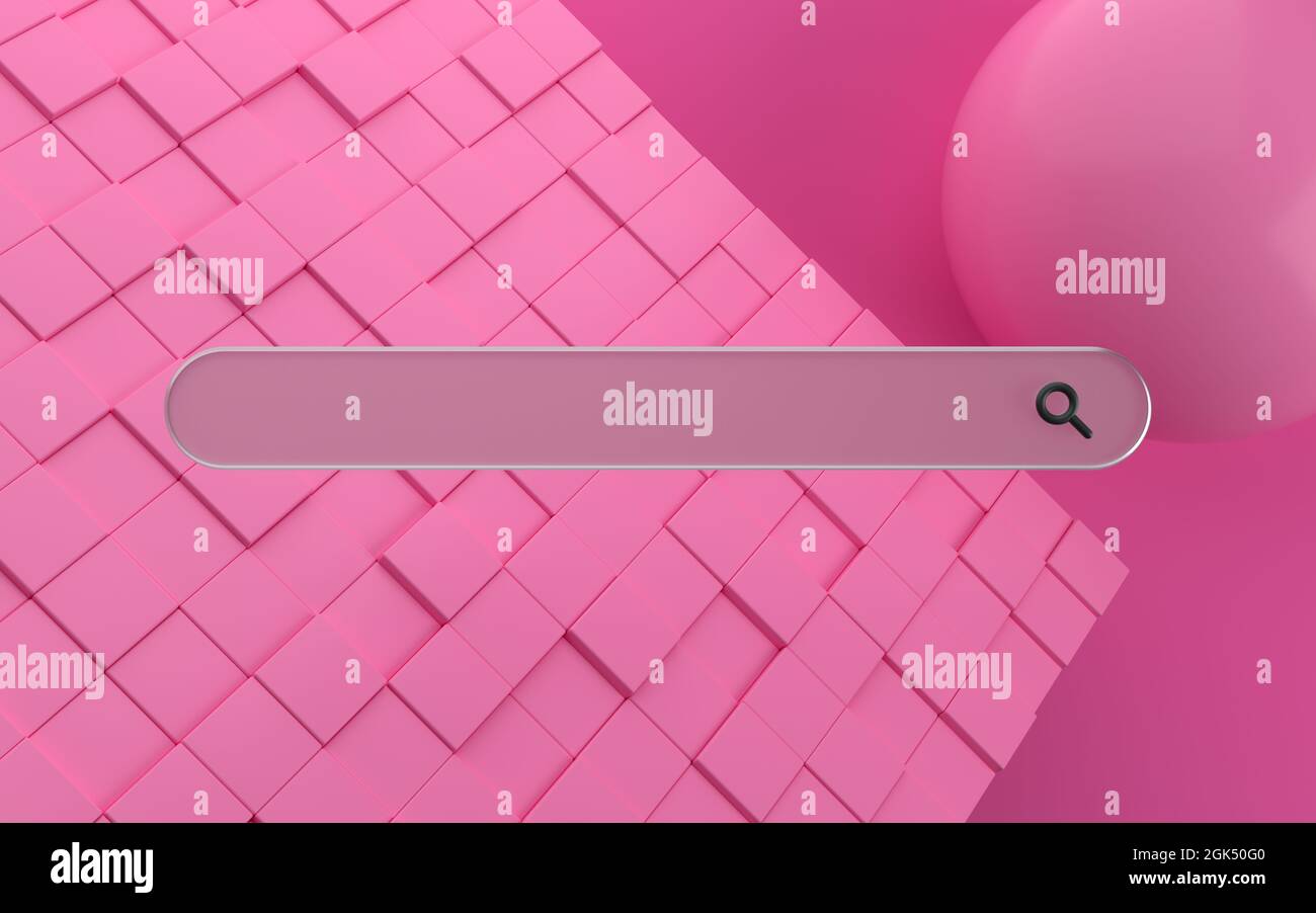 3D Search bar with modern background Stock Photo - Alamy