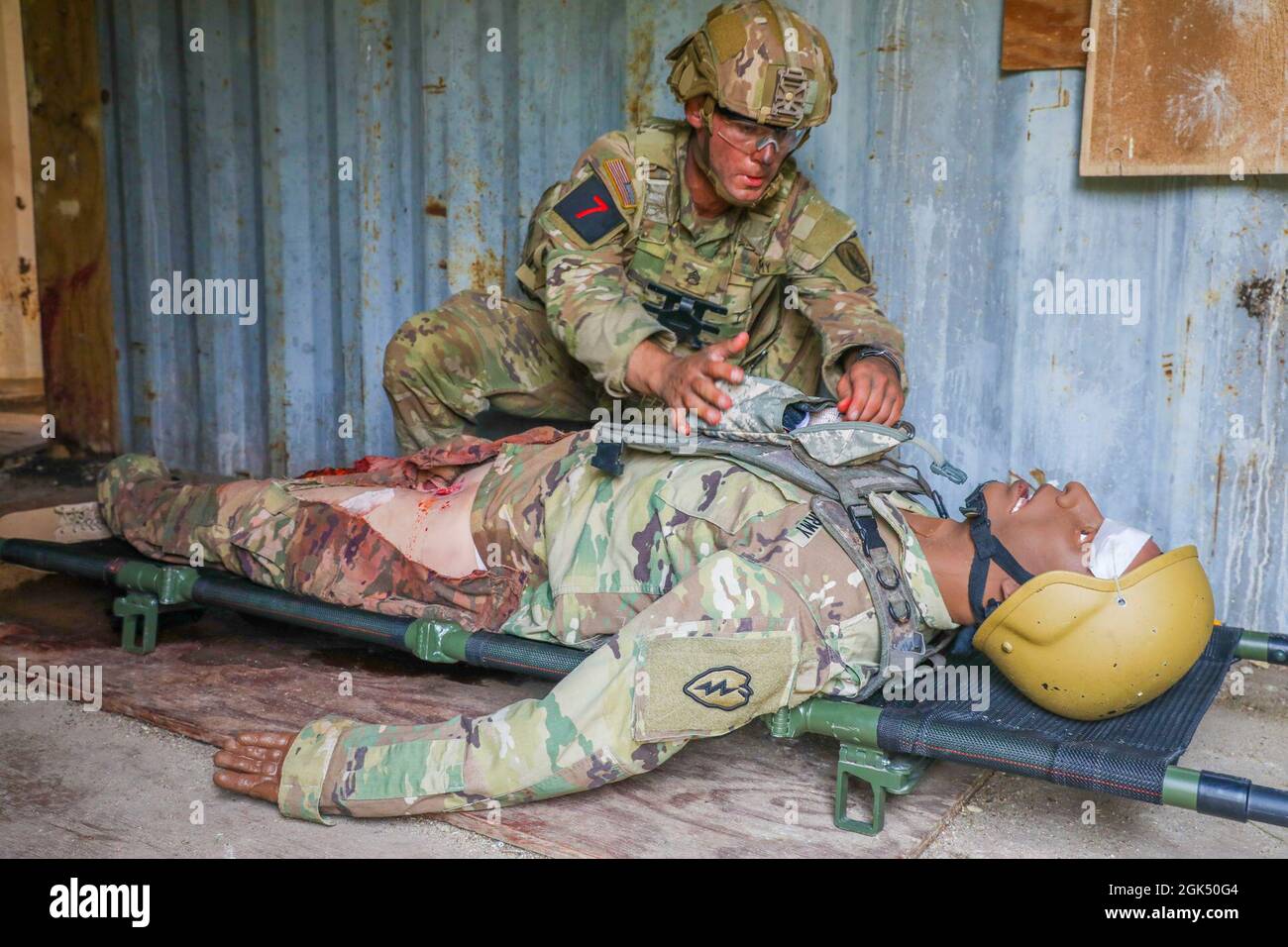 U.S. Army Staff Sgt. Logan Engle, a noncommissioned officer assigned to ...