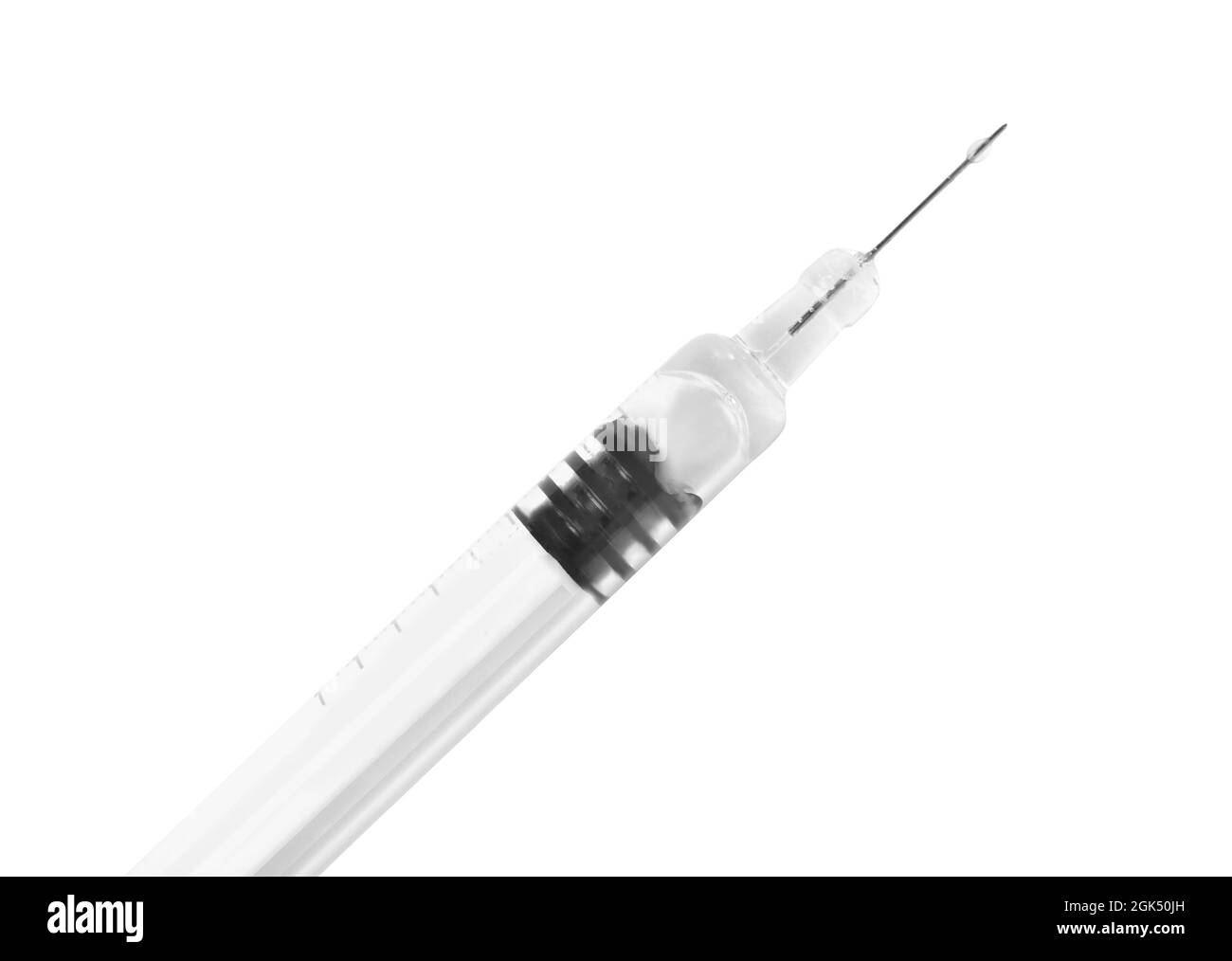 Empty syringe on white background Stock Photo - Alamy