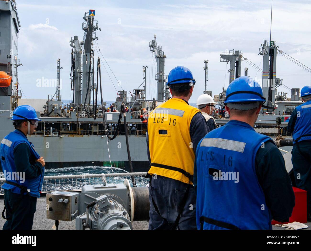 SOUTH CHINA SEA (AUG. 04, 2021) Sailors aboard the Independence-variant ...