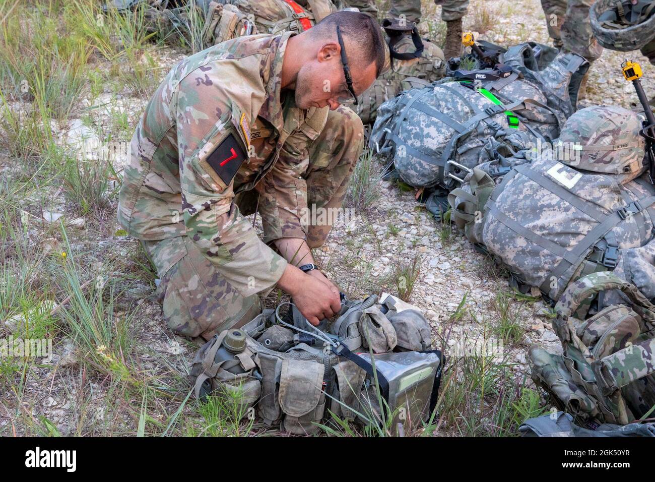 U.S. Army Staff Sgt. Logan Engle, a noncommissioned officer assigned to ...