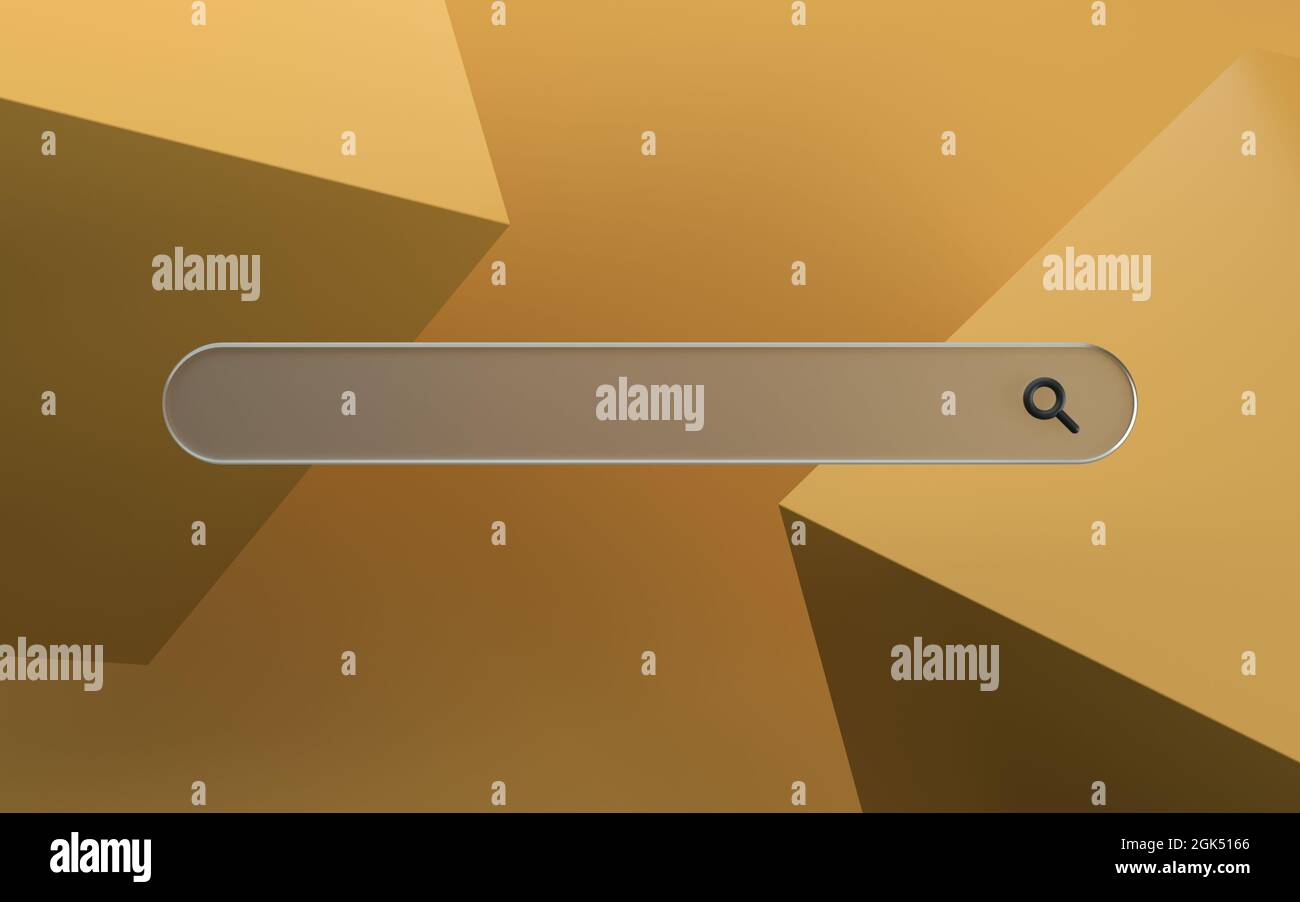 3D Search bar with modern background Stock Photo - Alamy