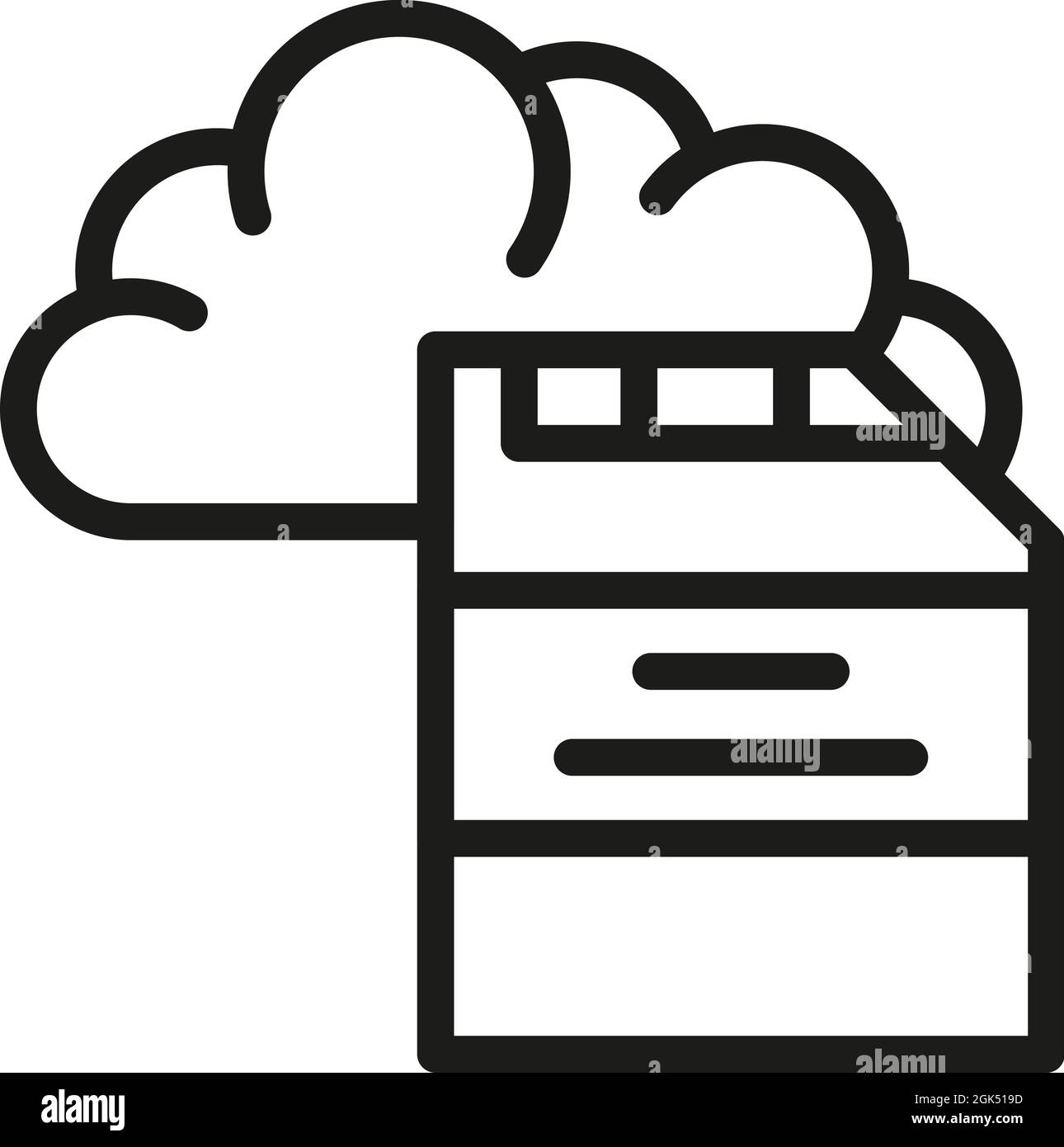 Cloud card memory icon outline vector. Storage disk. Micro sd Stock ...