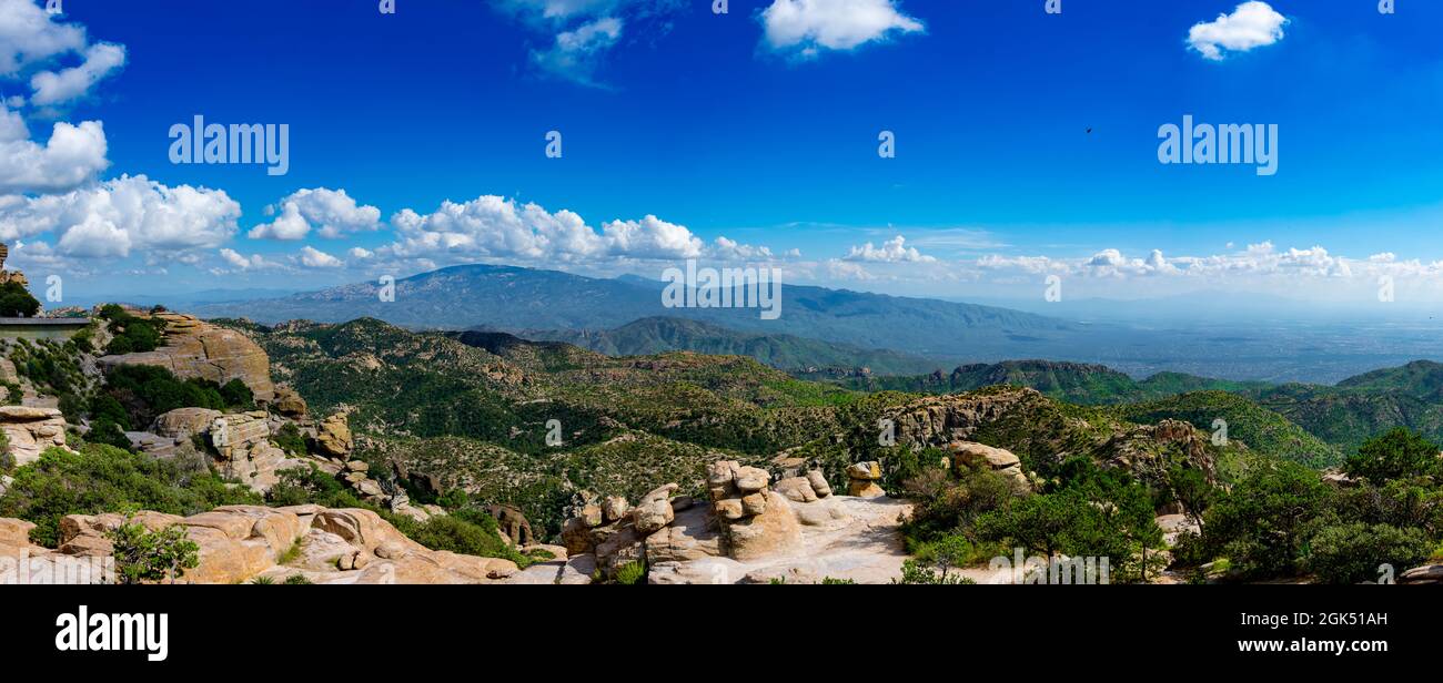 Santa Catalina mountains as seen from the Windy Point Vista overlook on ...