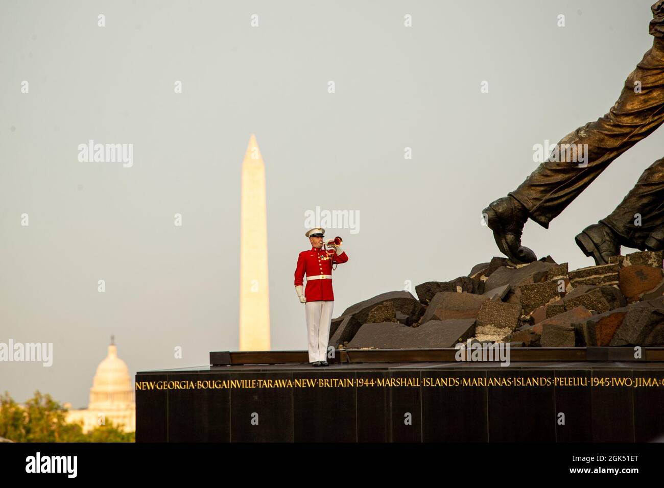 Staff Sgt. Christopher Walker, ceremonial bugler with “The Commandant’s ...