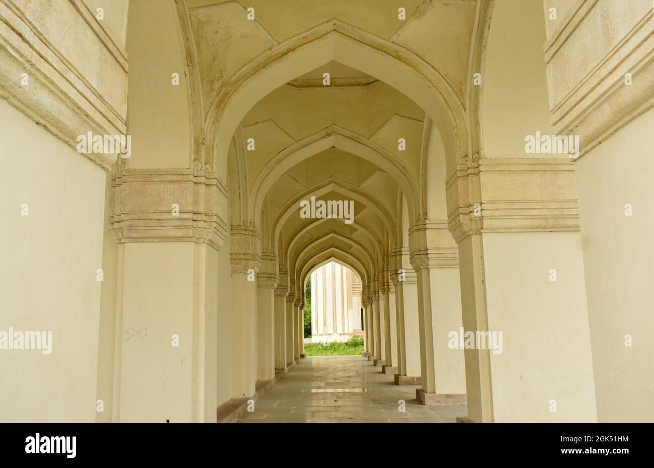 Islamic Architectural Art Design on Wall Walking Corridors Stock Photo ...
