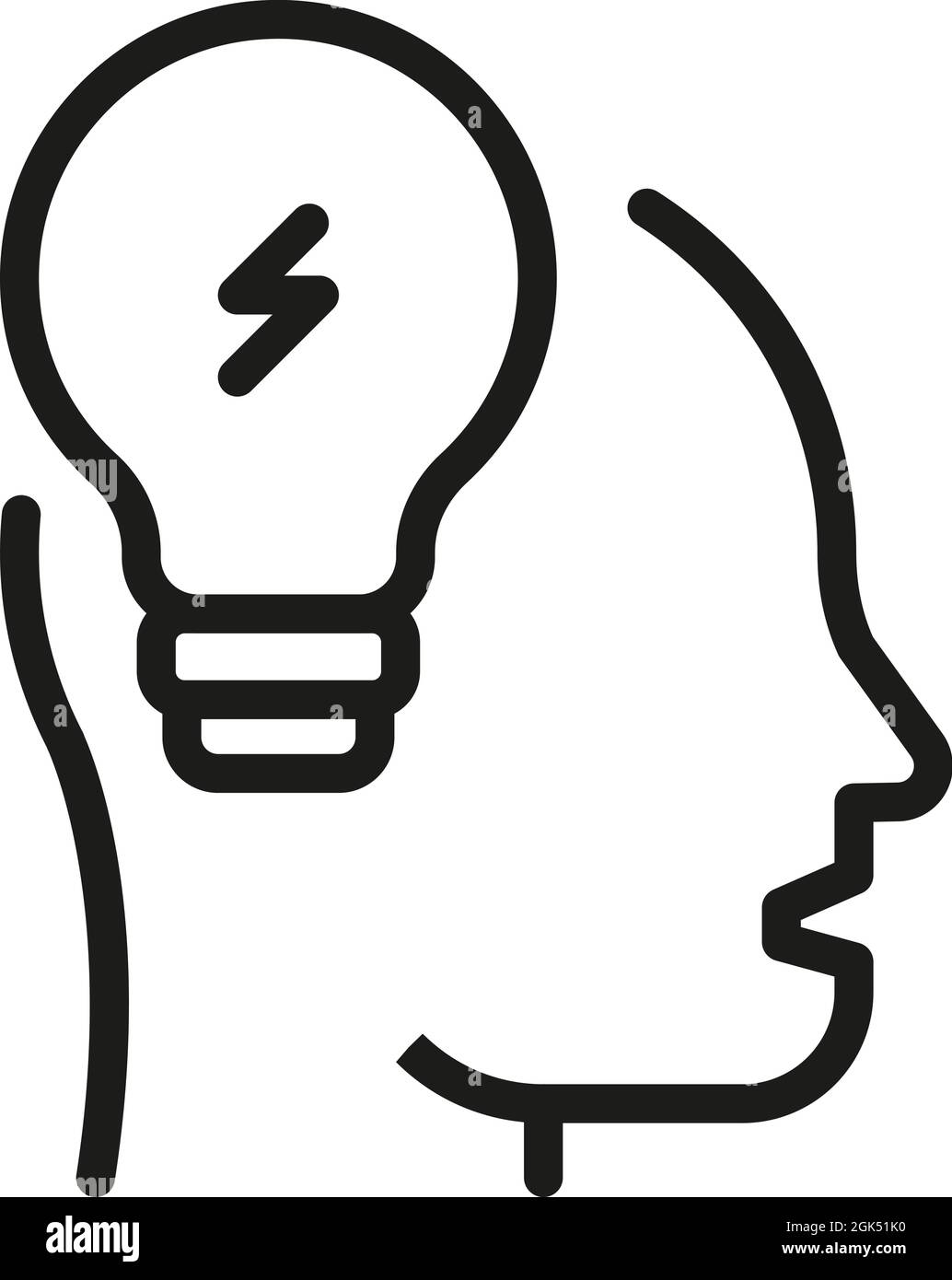Head lightbulb icon outline vector. Bulb idea. Human brain Stock Vector ... Head lightbulb icon outline vector. Bulb idea. Human brain Stock Vector ...