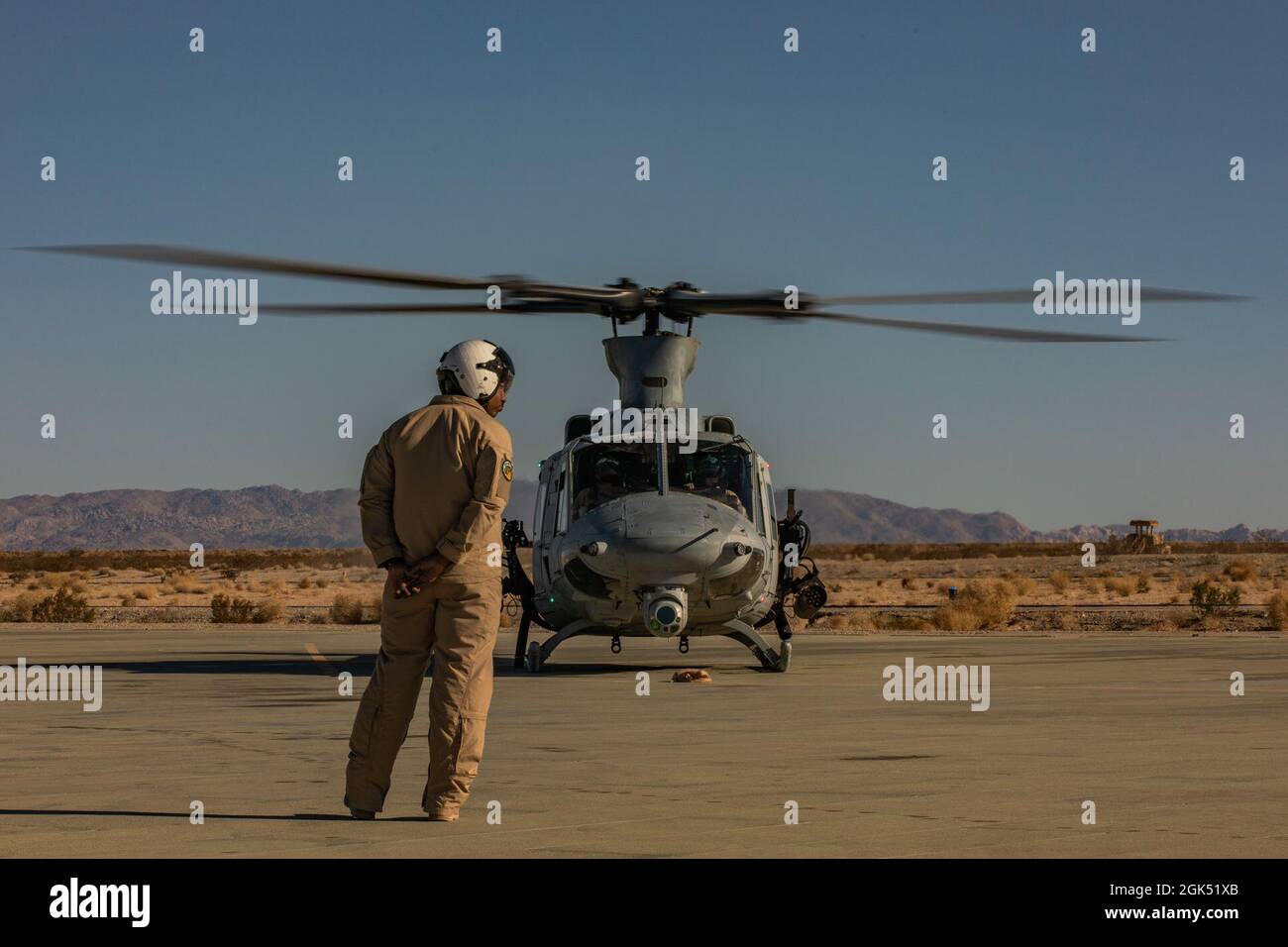 General in Helicopter Stock Photo - Alamy