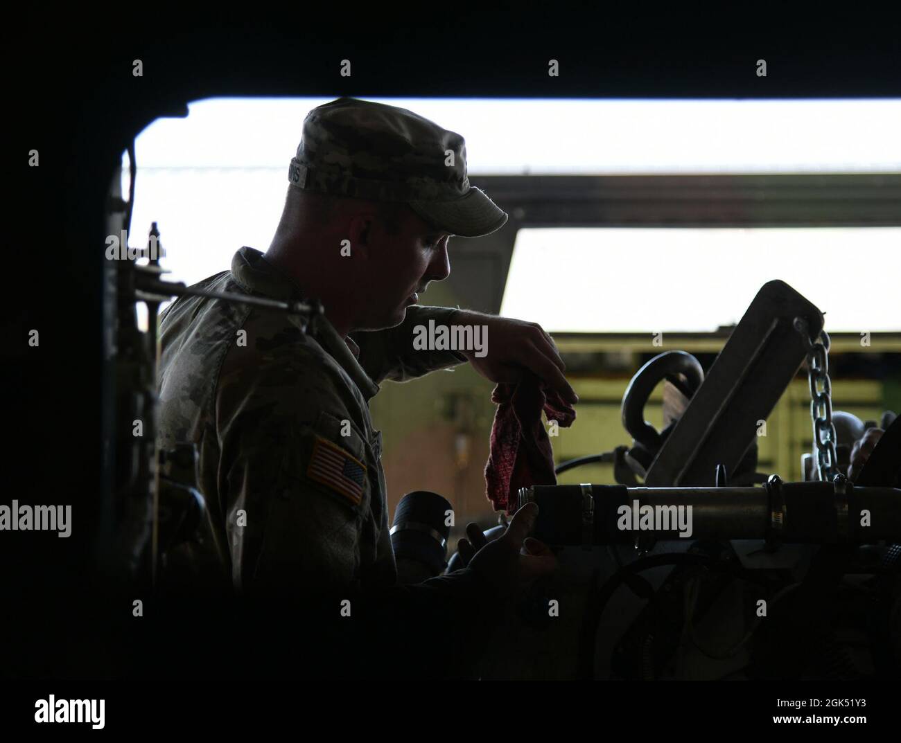 A Soldier from the 1201st Forward Support Company, West Virginia Army ...