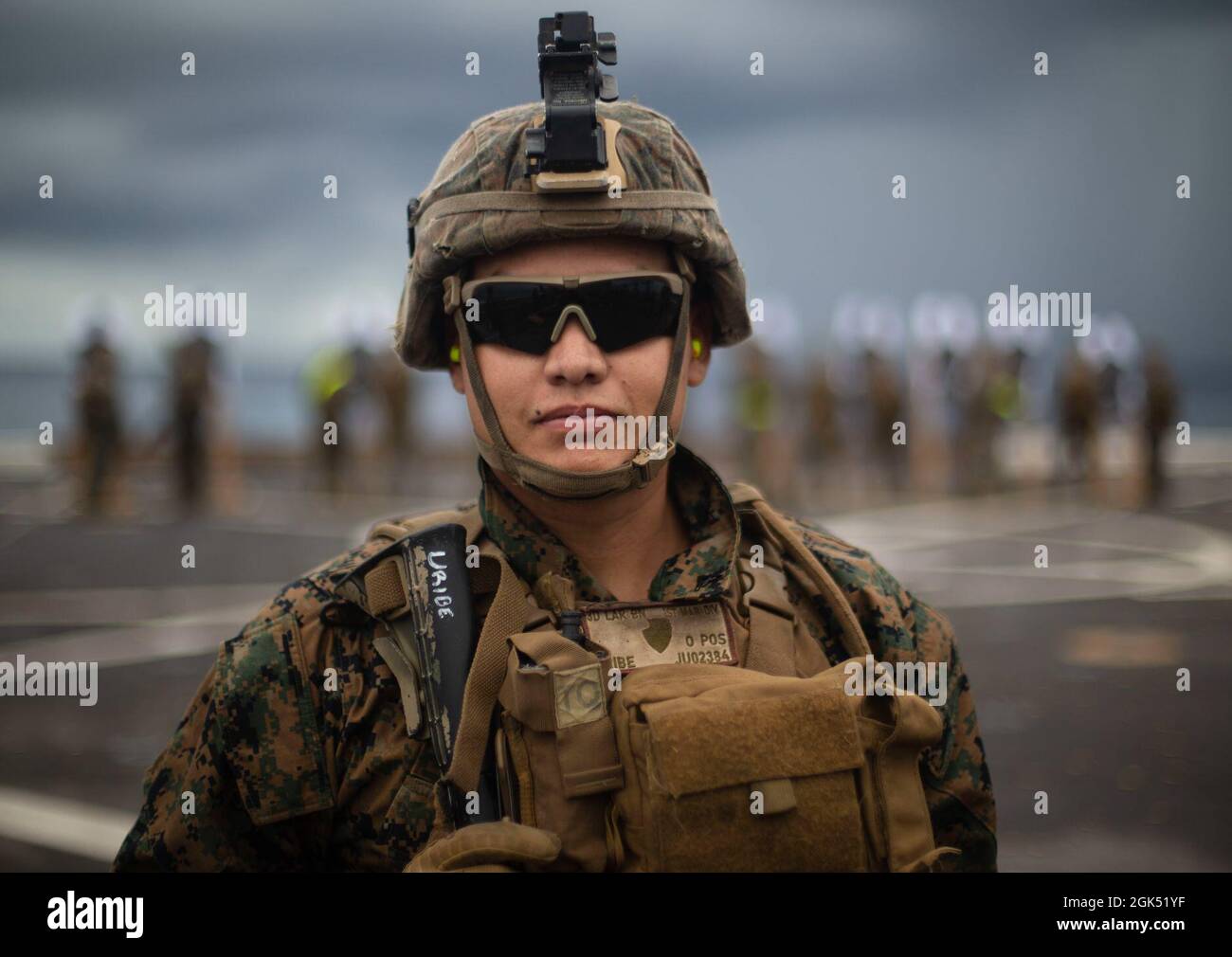 A U.S. Marine with Light Armored Reconnaissance (LAR), Battalion ...