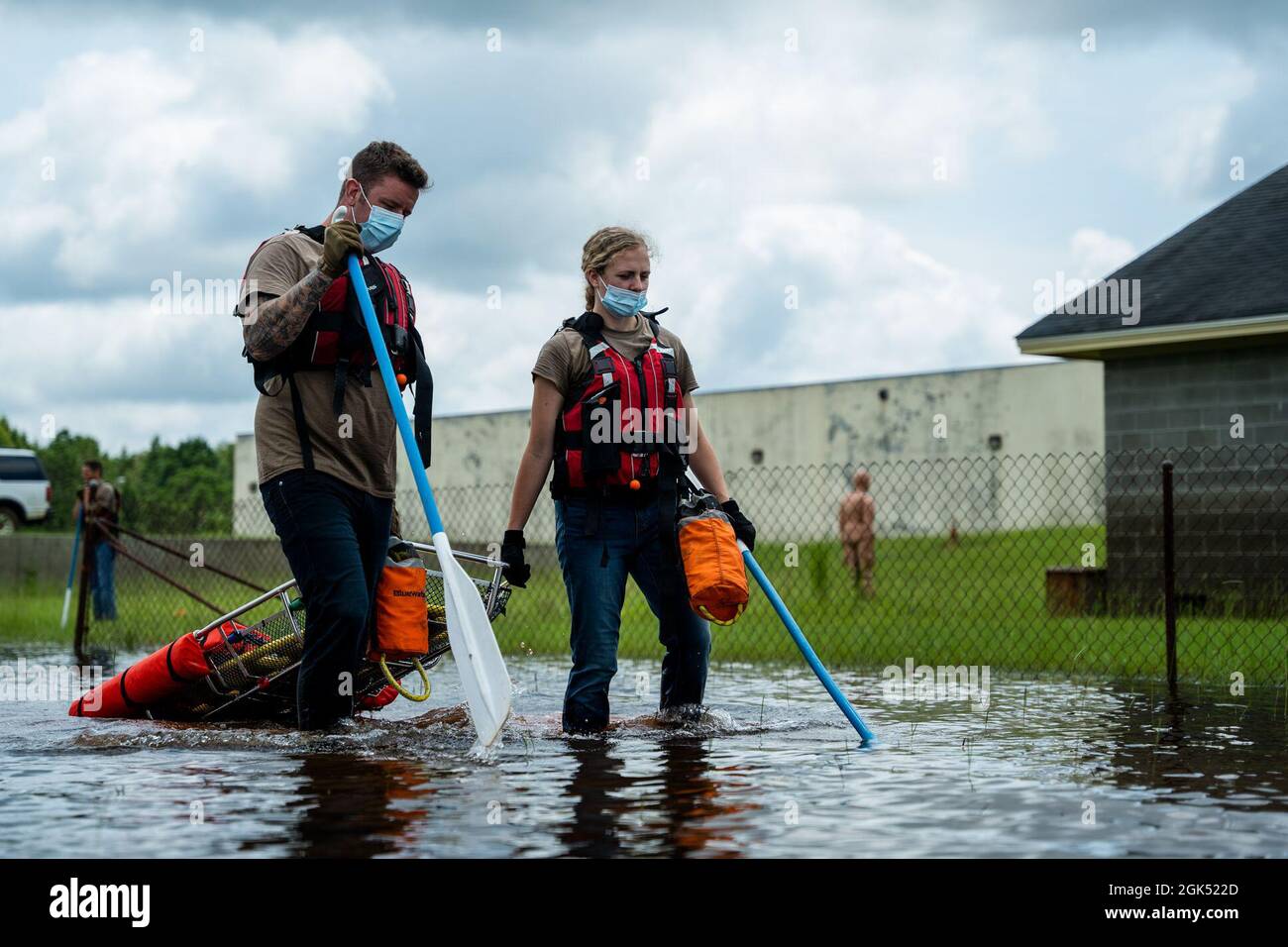 Capt. Aaron Cohlima (left) and Staff Sgt. Bailey Clark (right), 139th ...