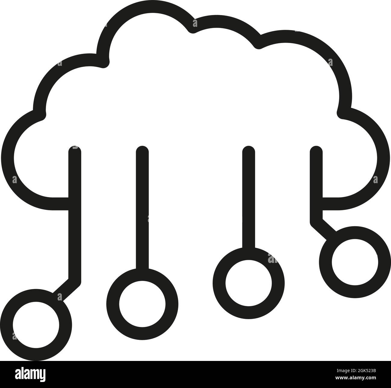 Smart memory icon outline vector. Head brain. Digital mind Stock Vector ...