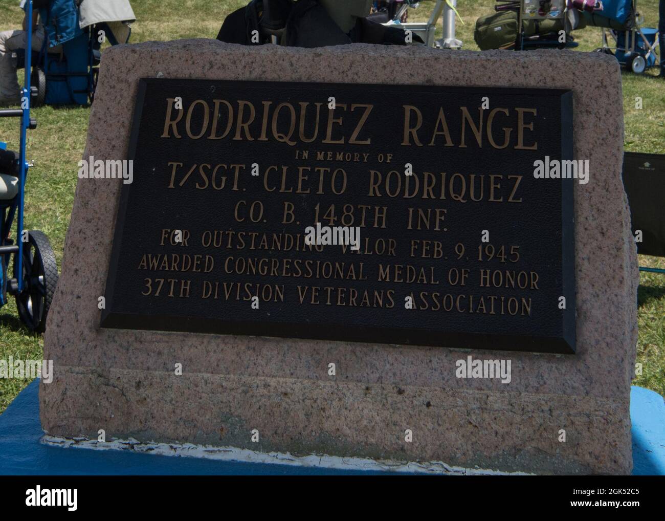A plaque at the end of the Rodriguez range memorializing its namesake U ...