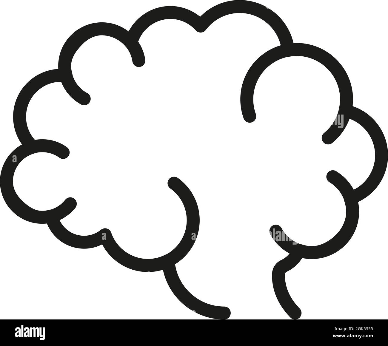Human brain icon outline vector. Mind head. Mental health Stock Vector ...