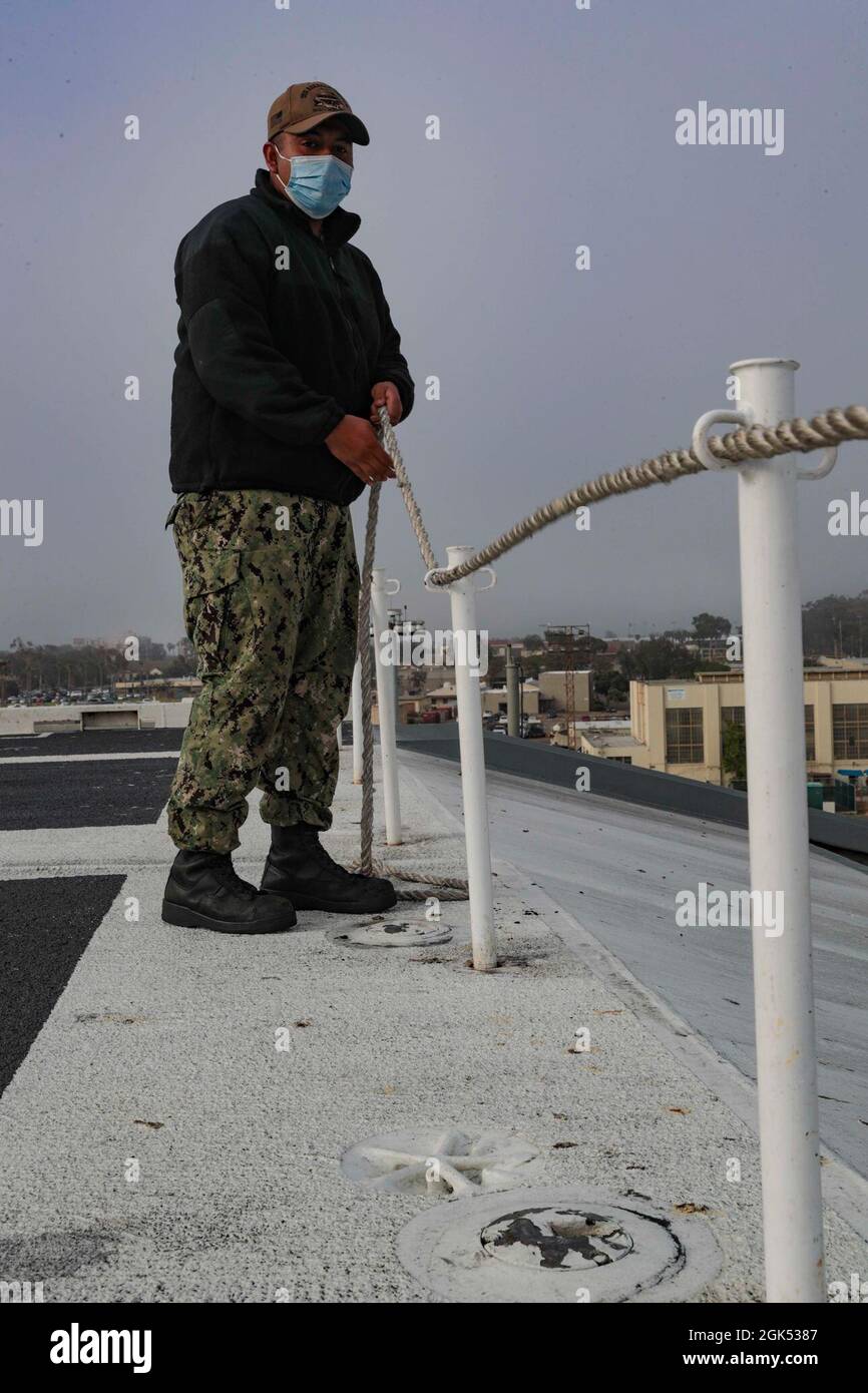 PACIFIC OCEAN (Aug. 3, 2021) Airman Jaime Vigil, from Escondido, Calif ...