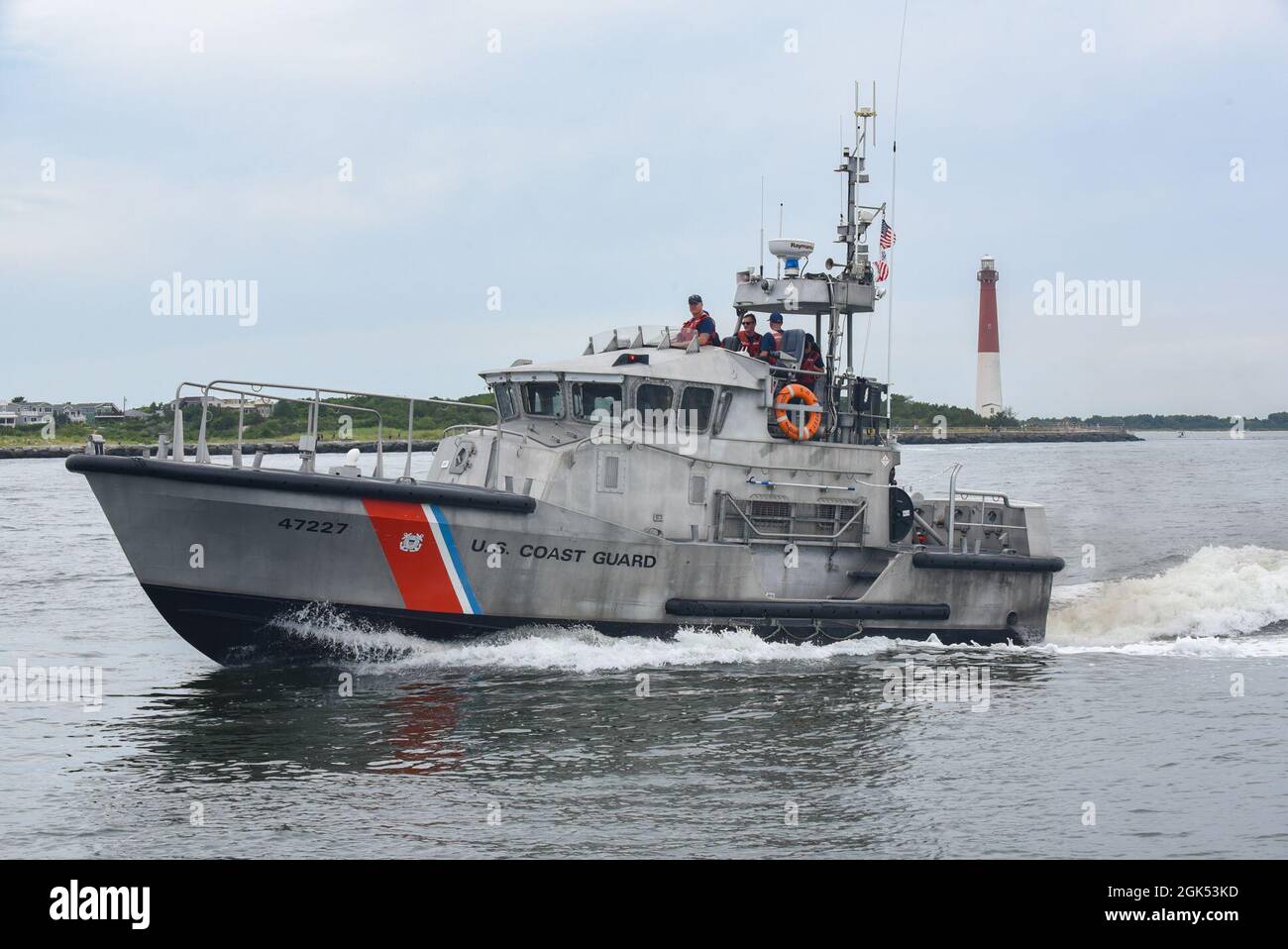 A 47-foot Motor Life Boat crew from U.S. Coast Guard Station Barnegat ...