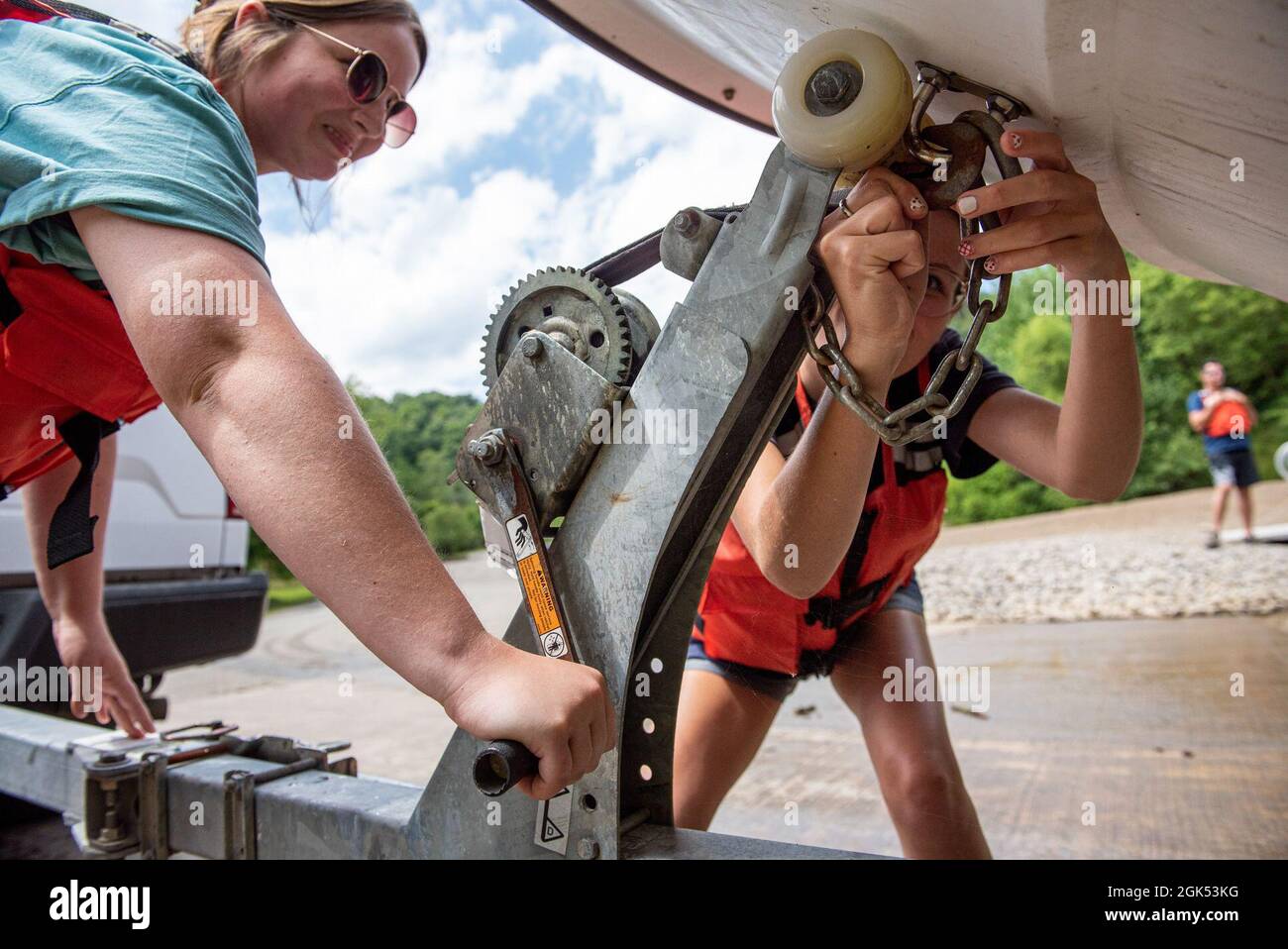 Elizabeth Mayo and Hannah Keppler, park rangers with the U.S. Army ...