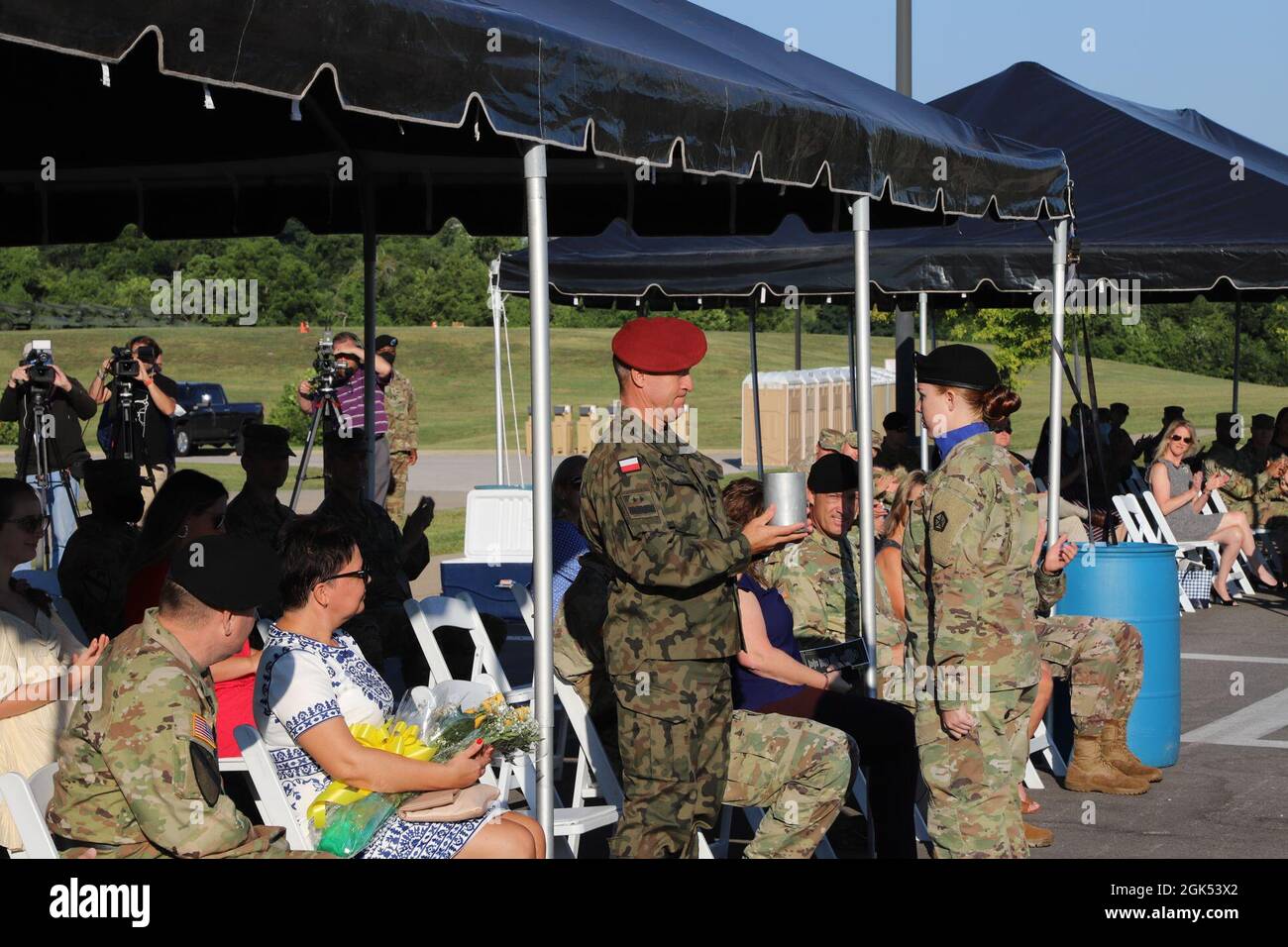 FORT KNOX, Ky - Polish Maj. Gen. Adam Joks (left), the incoming V Corps ...